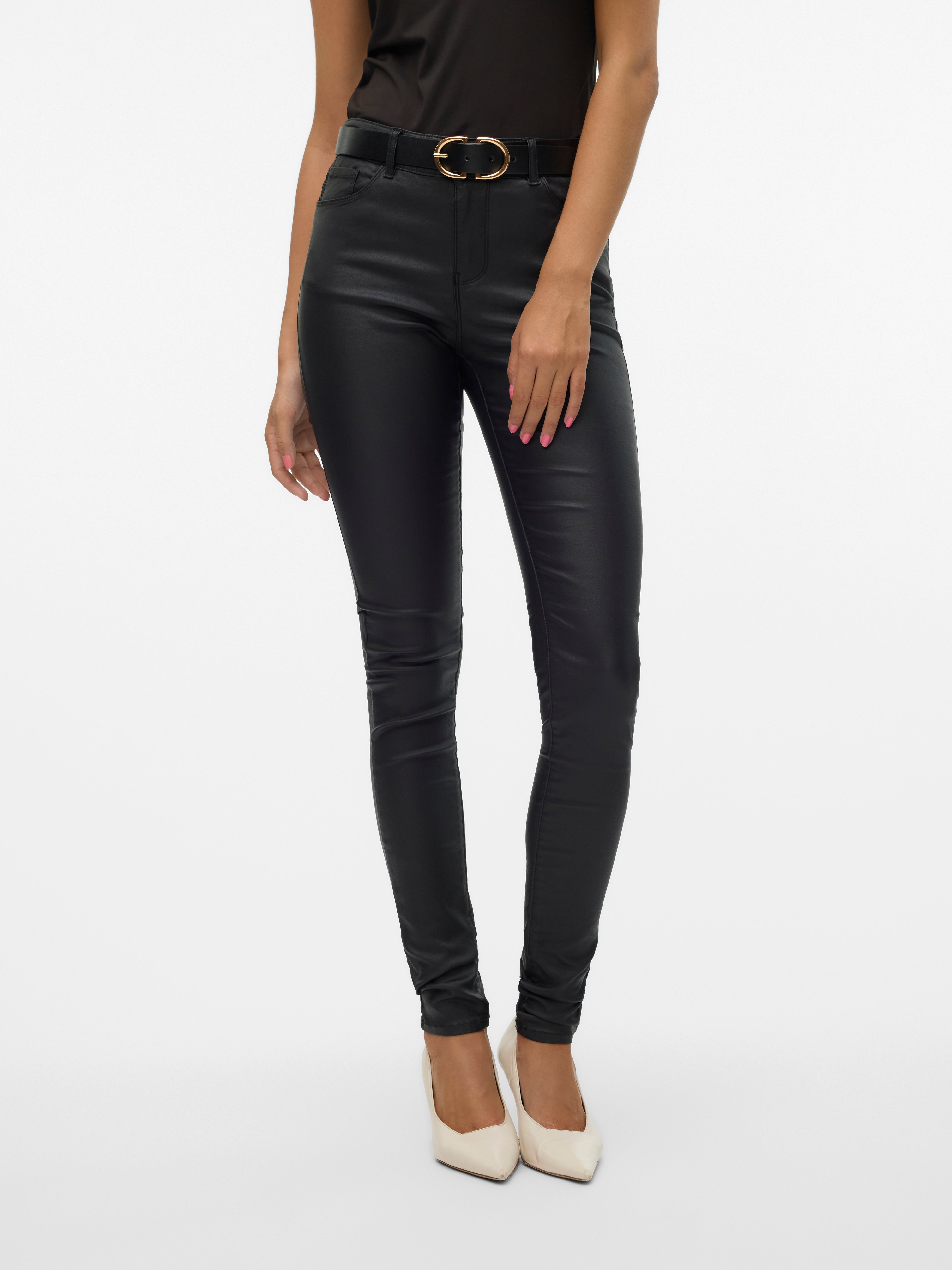 VMSEVEN Vita media Pantaloni | Black | Vero Moda®