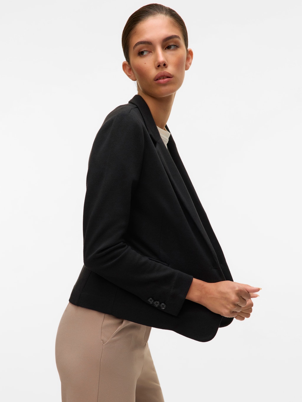 Regular Fit Reverse Blazer | Black | Vero Moda®