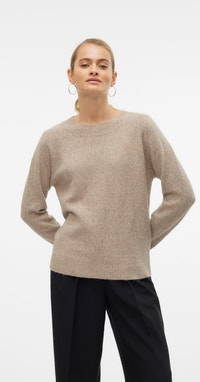 VMDOFFY Knitted pullover | Light Brown | Vero Moda®
