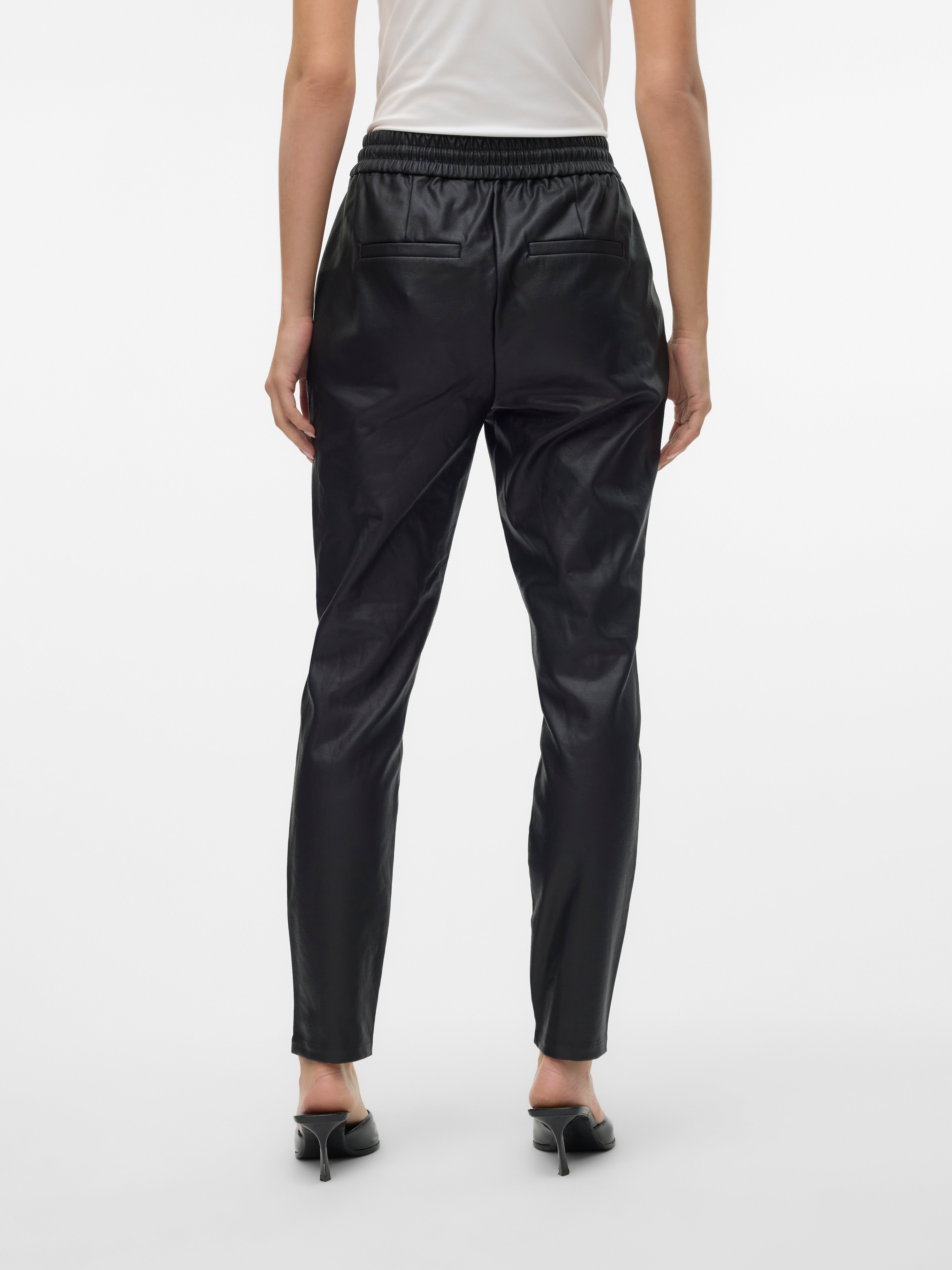 VMEVA Mid waist Trousers | Black | Vero Moda®