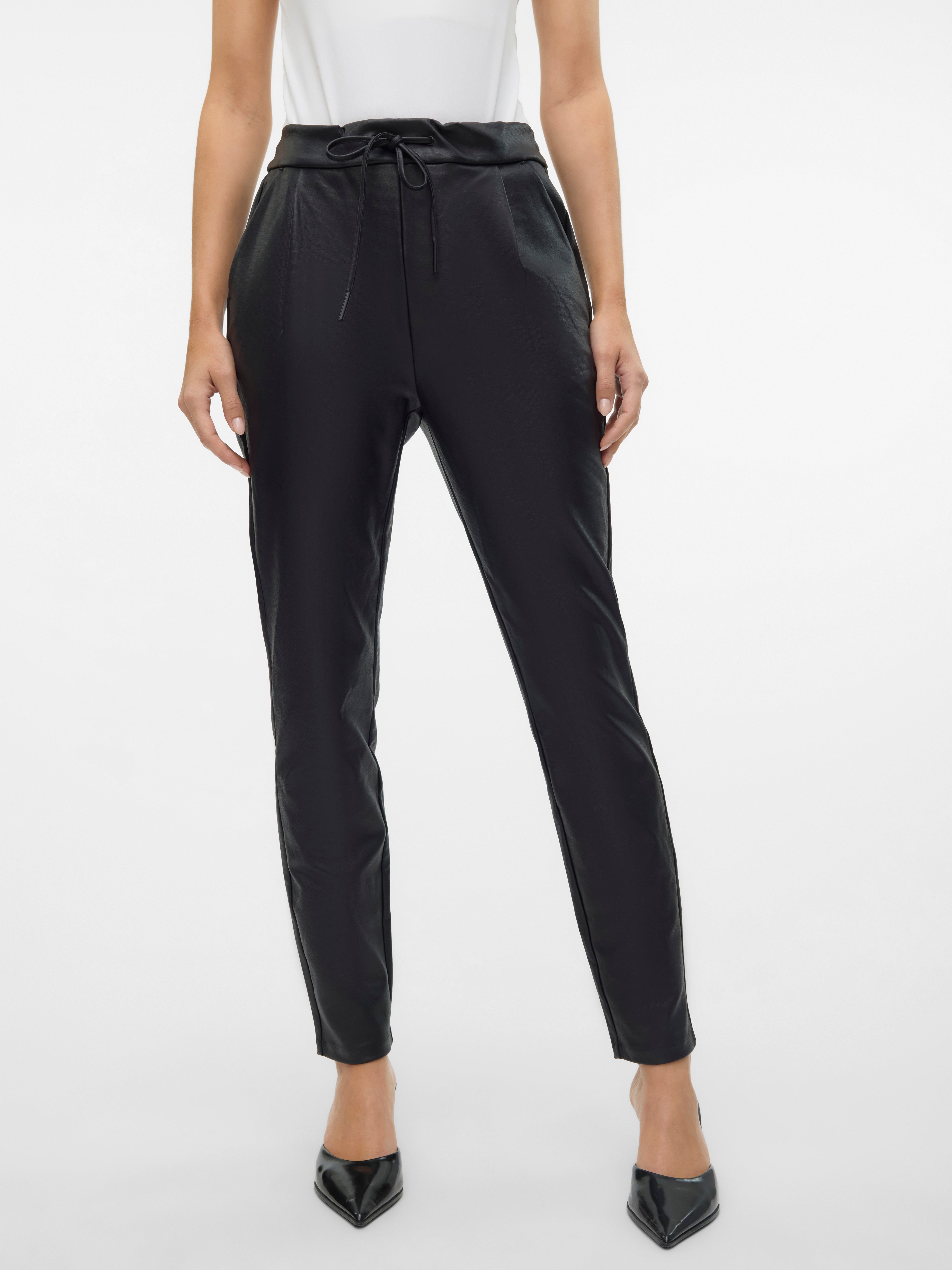 VMEVA Mid waist Trousers | Black | Vero Moda®