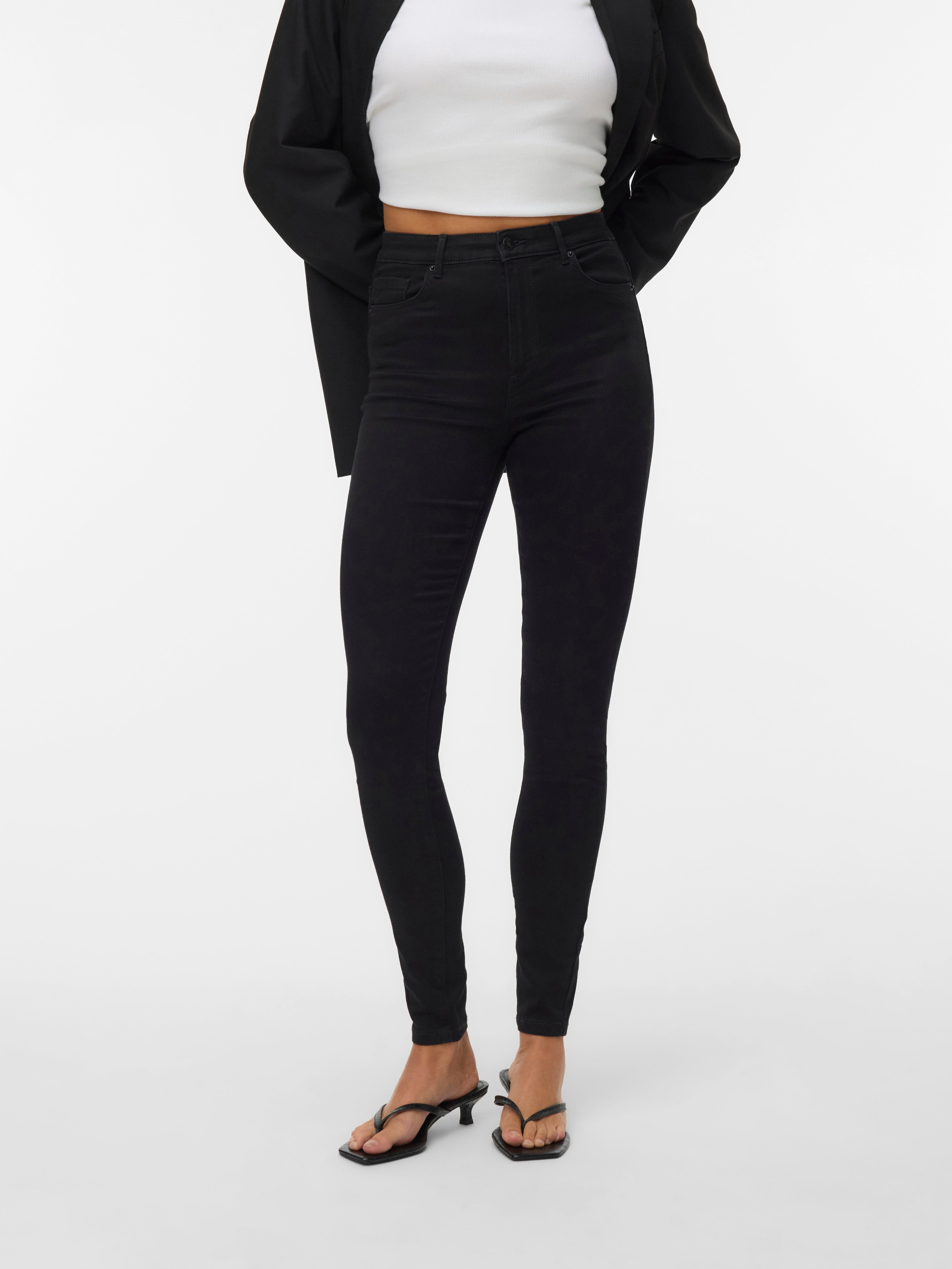 VMSOPHIA High rise Slim Fit Jeans | Black | Vero Moda®