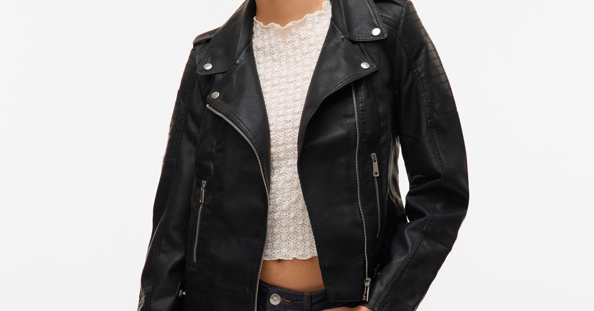 Biker collar Strap detail Jacket | Black | Vero Moda®