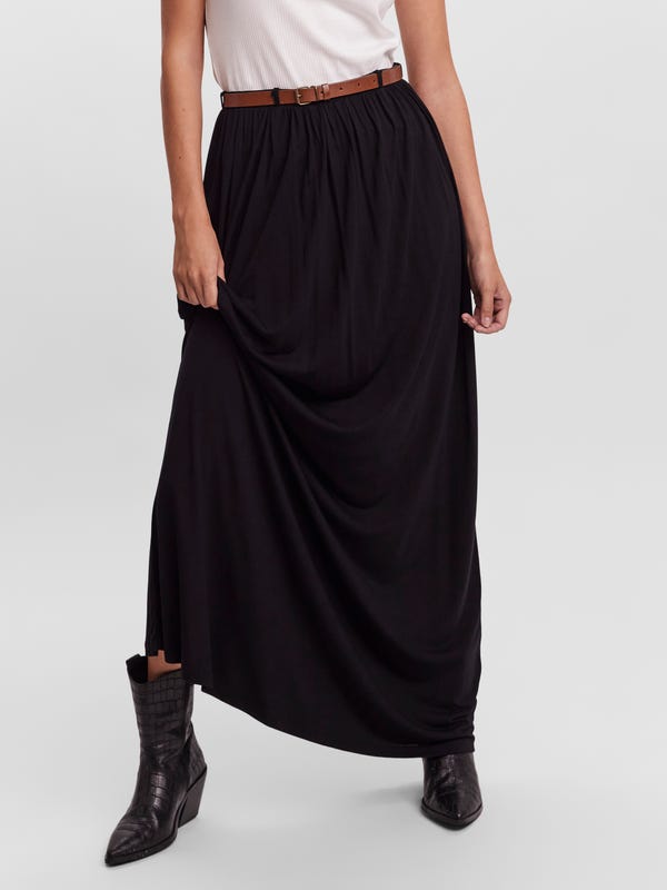 High waist Lange rok | Black | MAMA.LICIOUS®