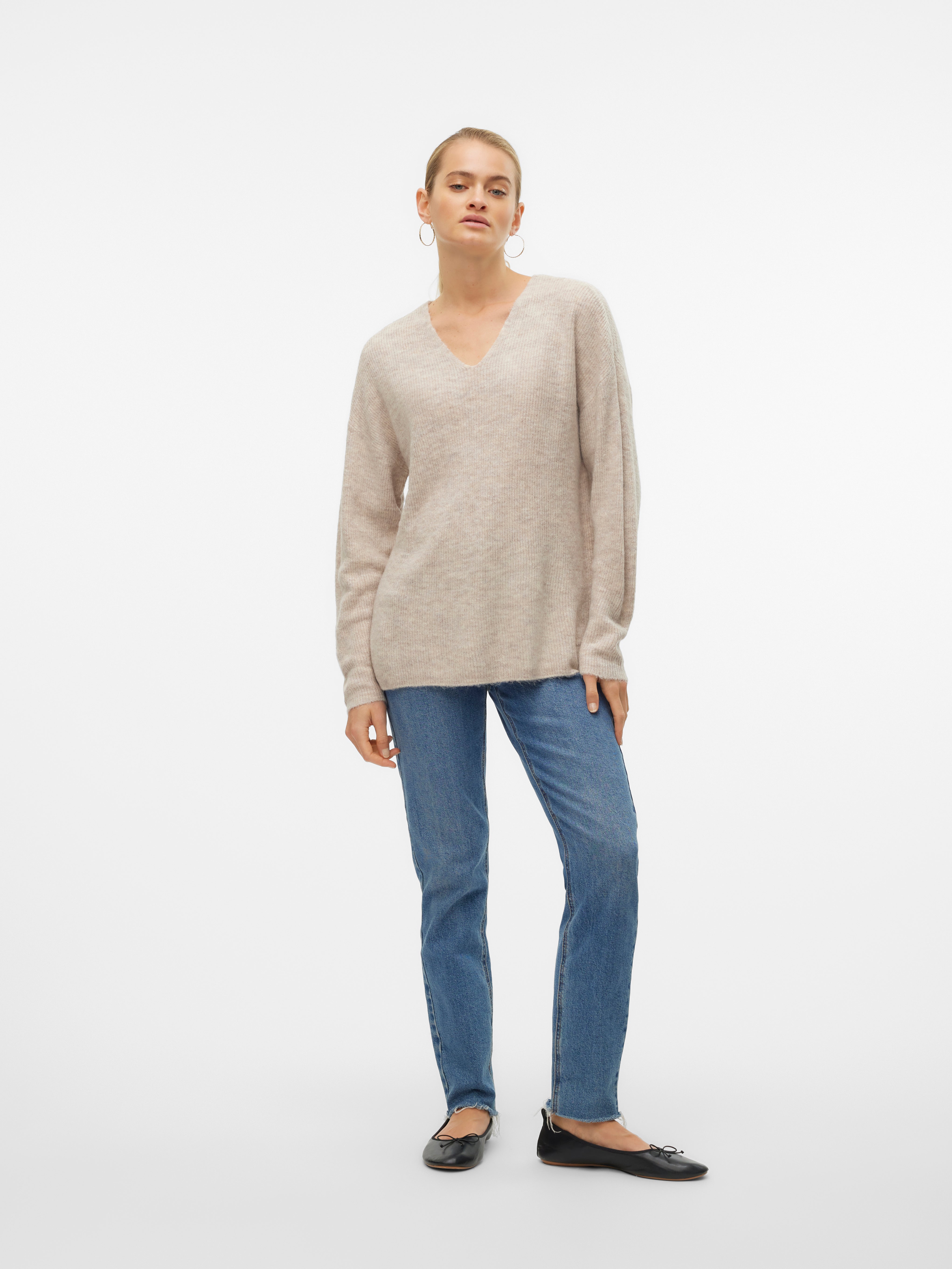 VMCREWLEFILE Pullover | Hellgrau | Vero Moda®