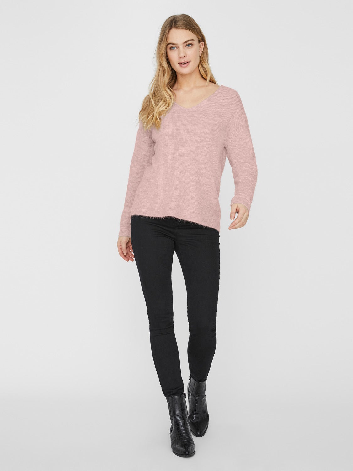 VMCREWLEFILE Pullover | Hellrosa | Vero Moda®