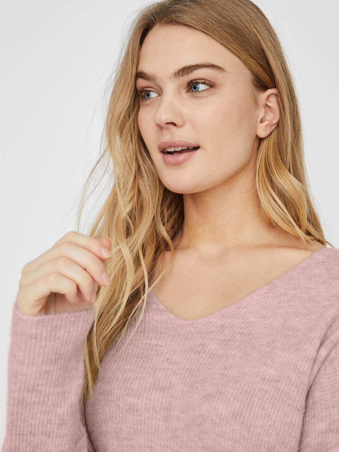 VMCREWLEFILE Pullover | Hellrosa | Vero Moda®