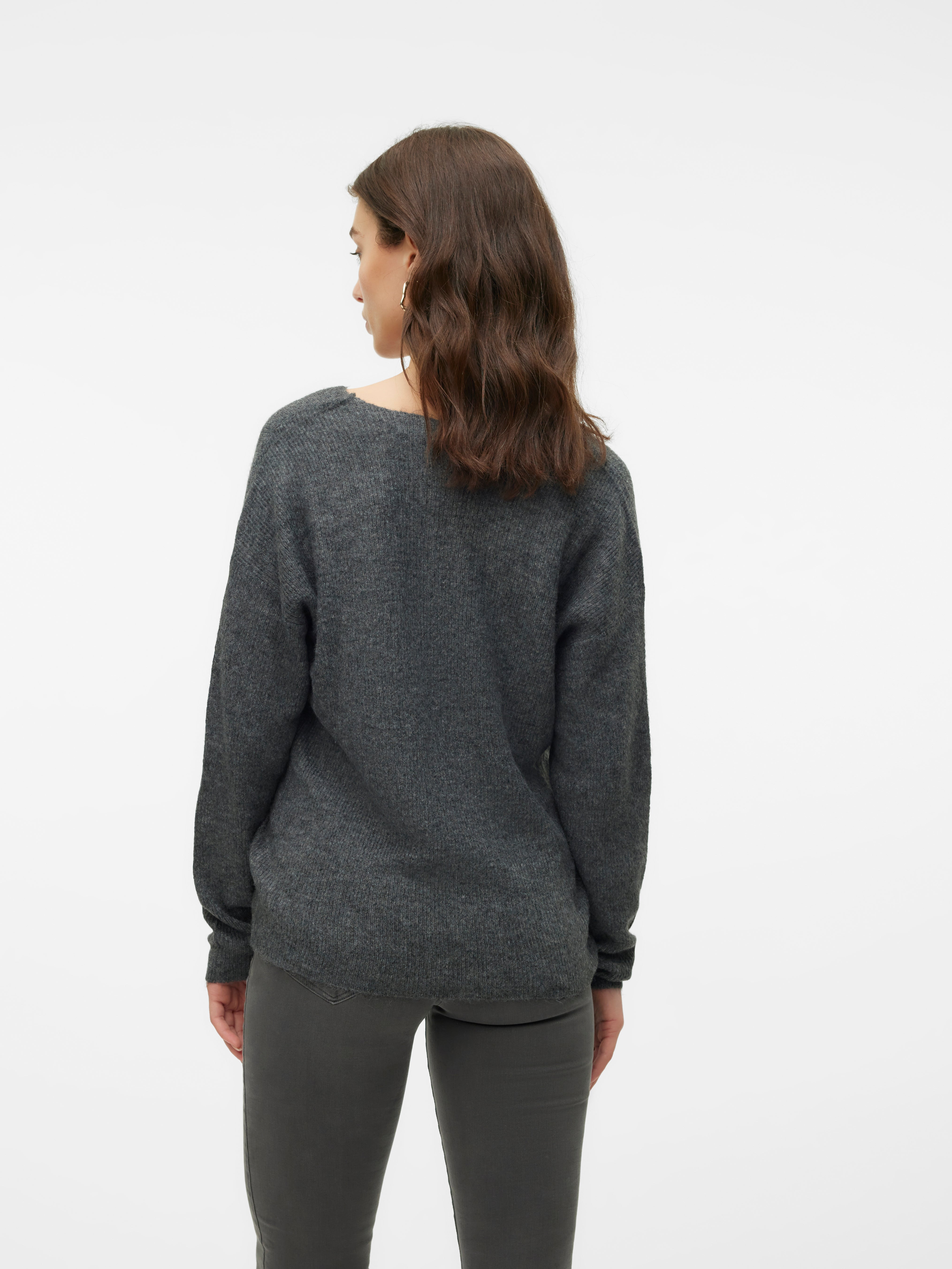 VMCREWLEFILE Pullover | Mittelgrau | Vero Moda®