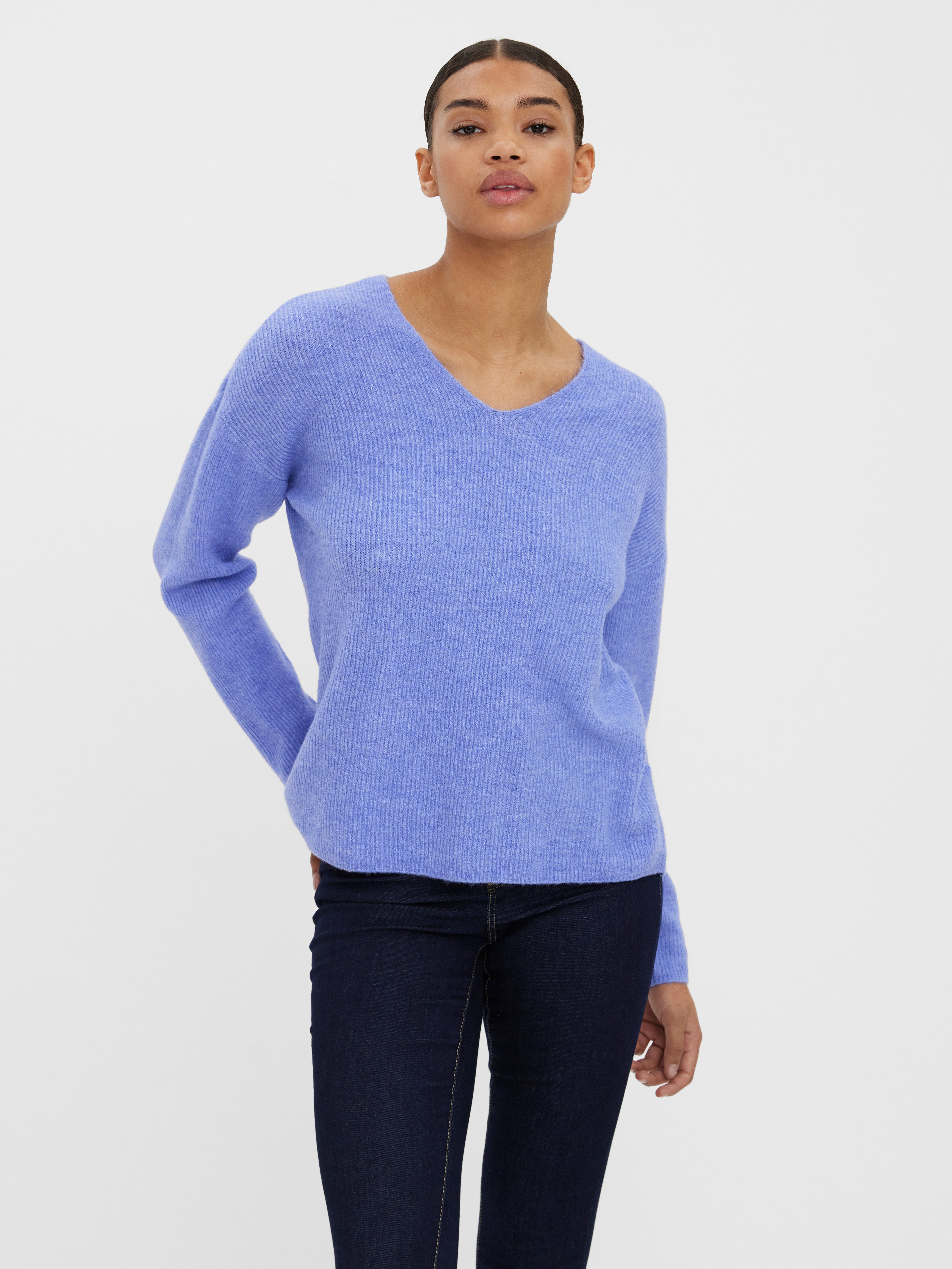 VMCREWLEFILE Pullover | Hellblau | Vero Moda®
