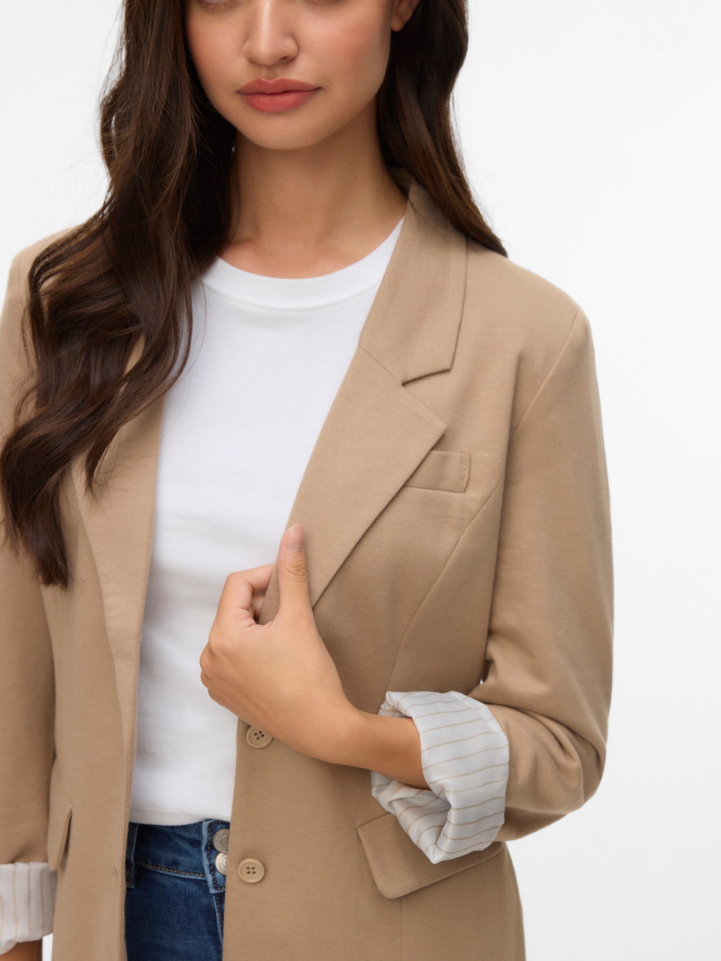 Regular fit Revers met inkeping Blazer | Light Brown | Vero Moda®
