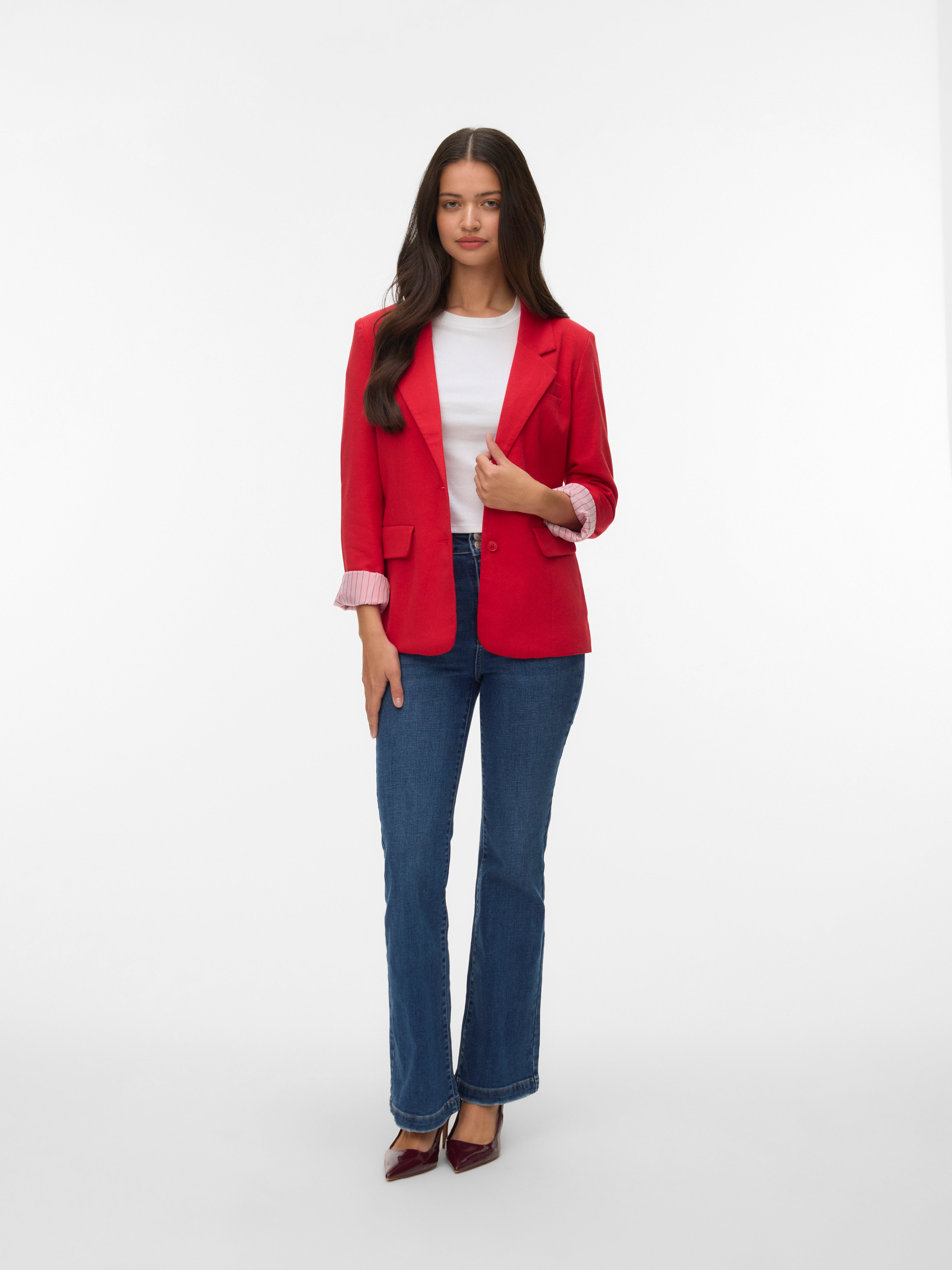 Klassisk blazer | Medium rød | Vero Moda®