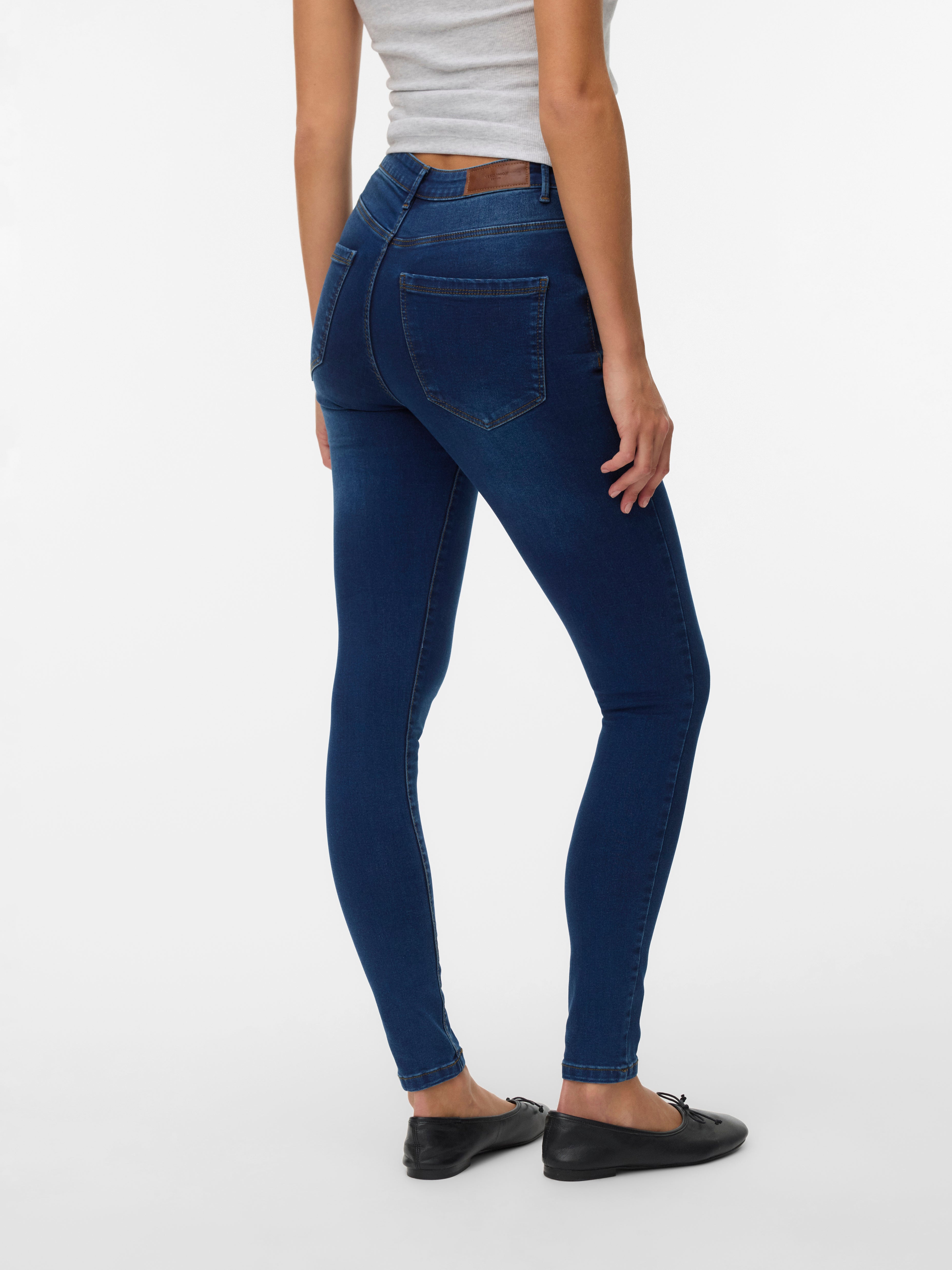 VMSOPHIA High rise Slim Fit Jeans | Dark Blue | Vero Moda®