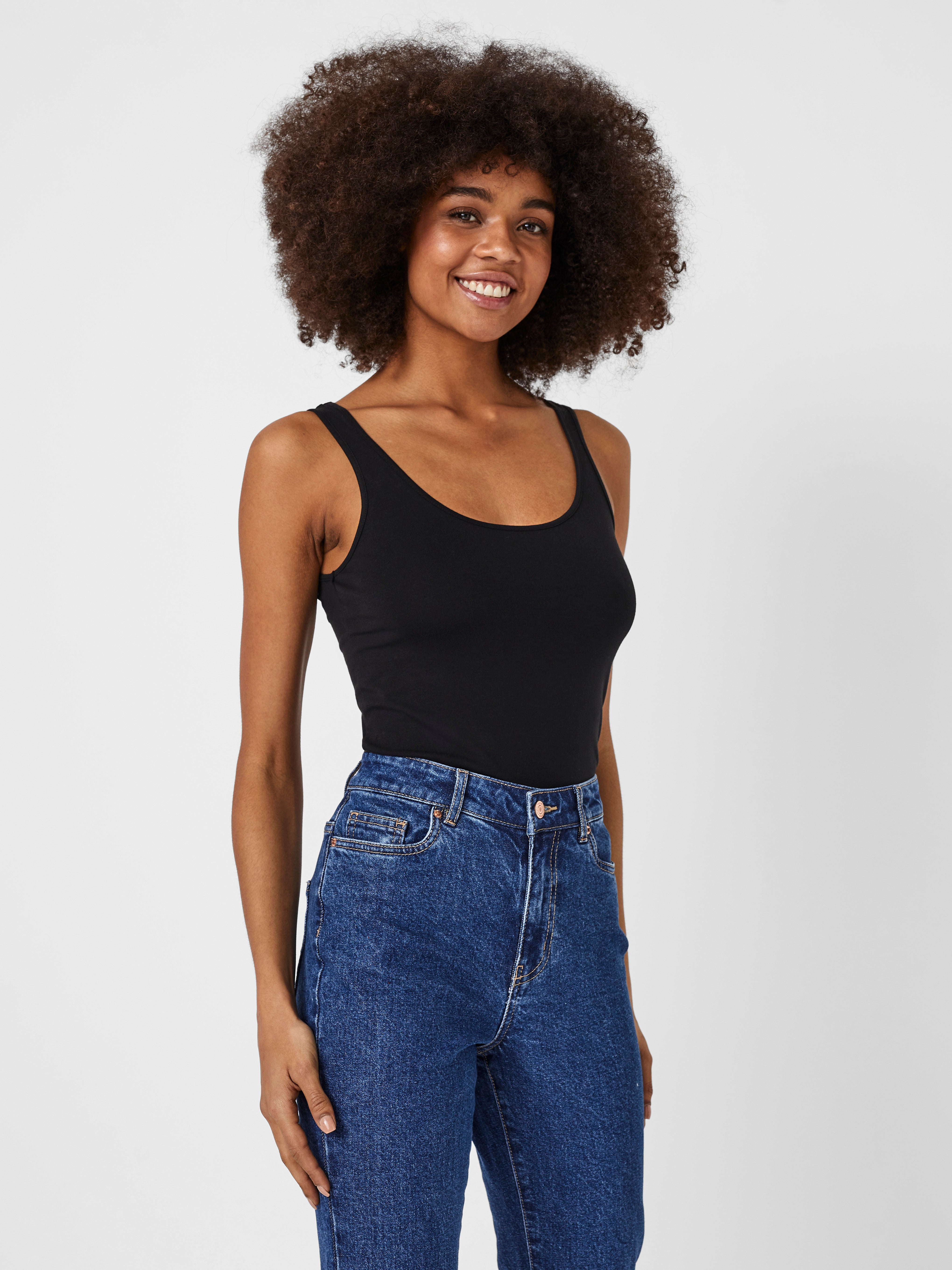 Normal geschnitten U-Ausschnitt Tank-Top | Weiß | Vero Moda®