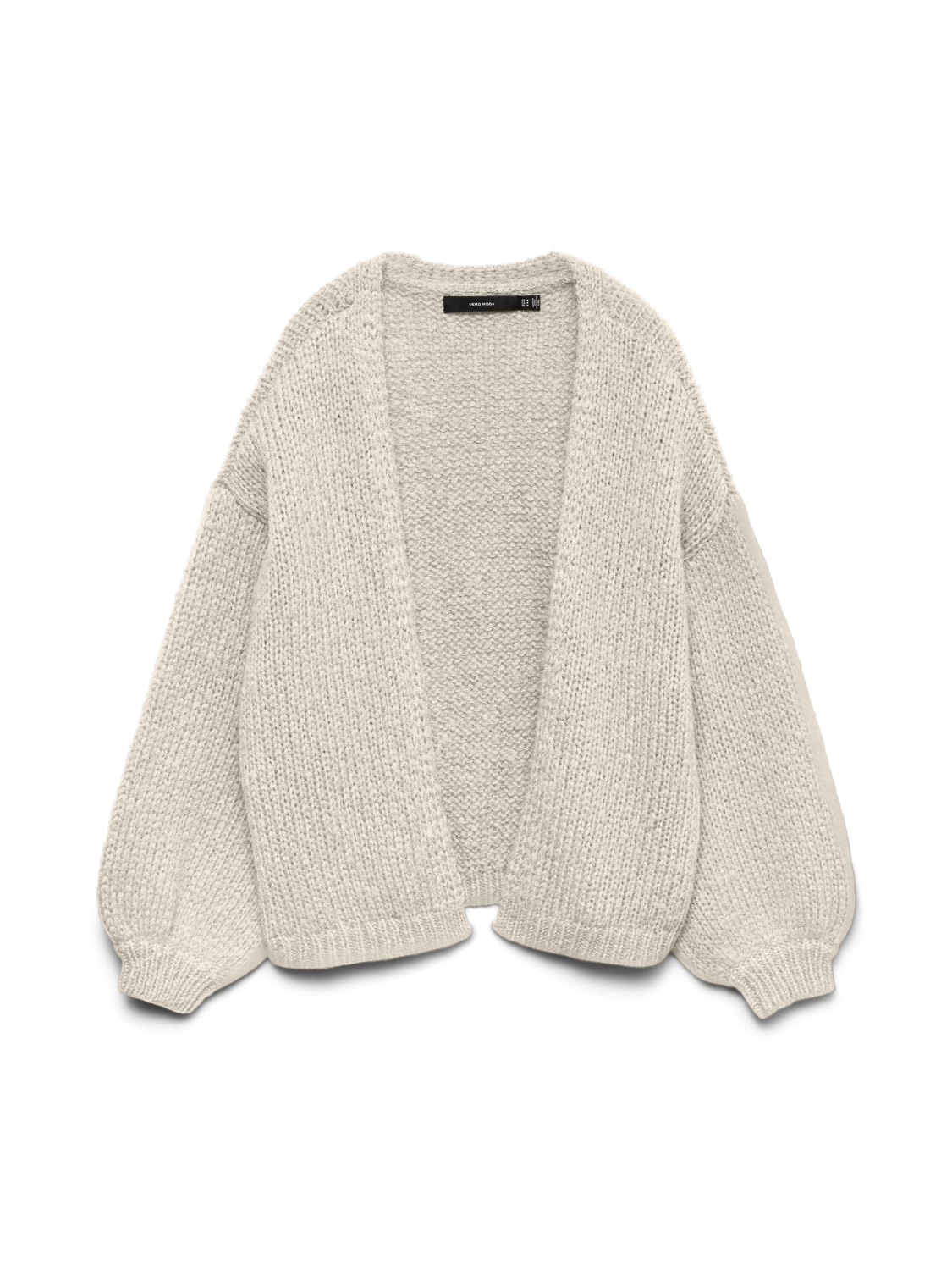 VMMAYBE Oversize Fit Round Neck Knit Cardigan | Light Grey | Vero Moda®