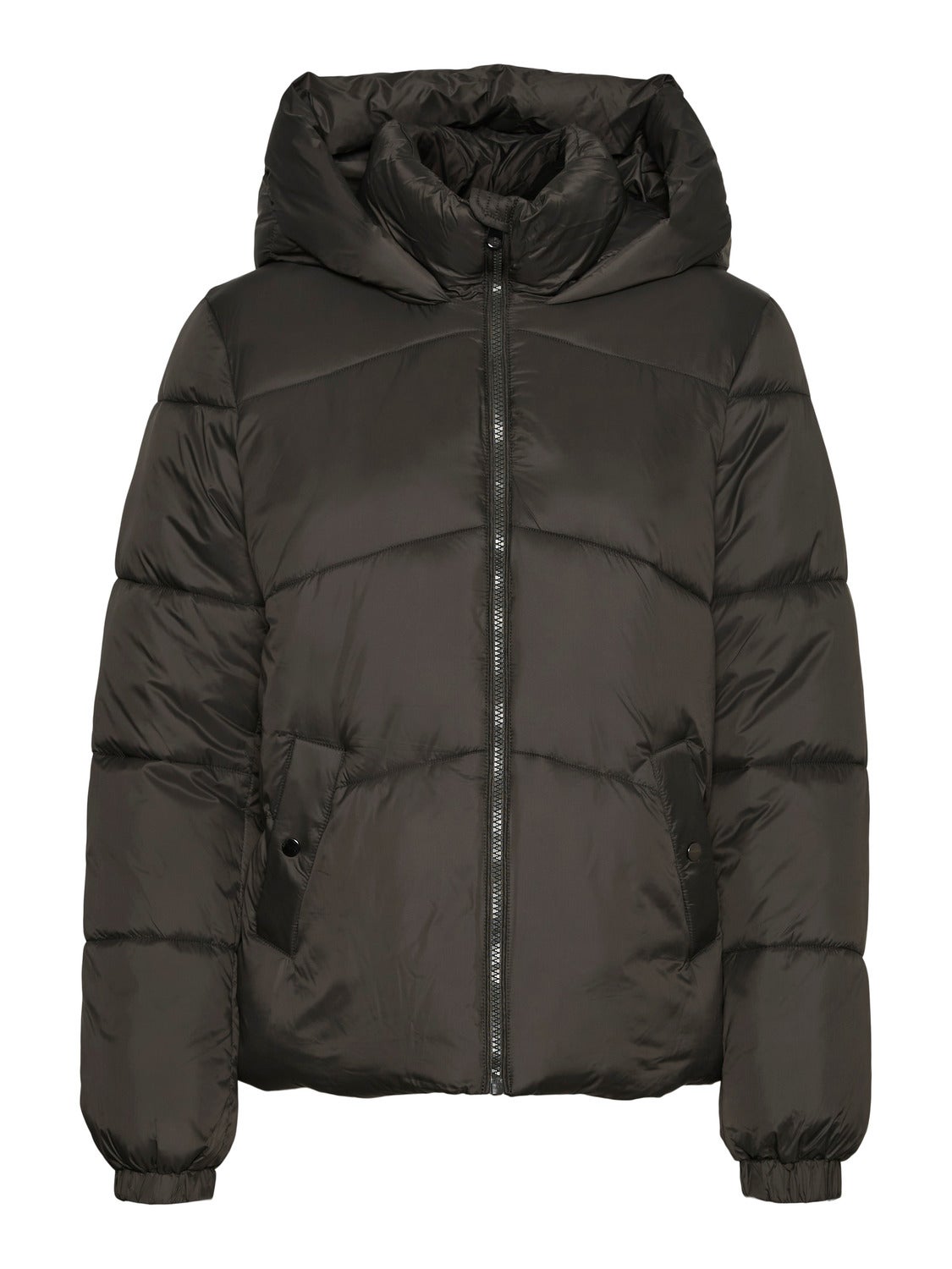 Hette Elastiske mansjetter Normale ermer Jakke | Mørk grå | Vero Moda®