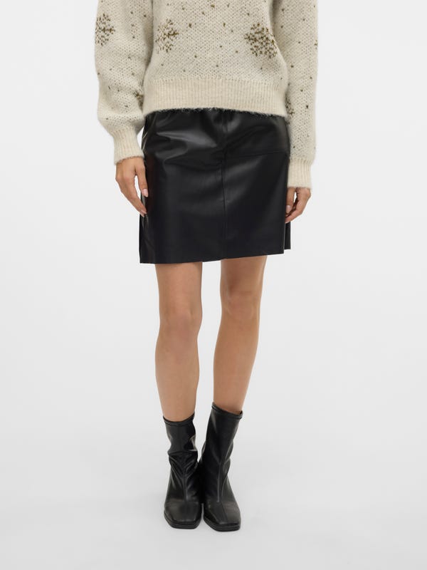 High waist Korte rok | Black | MAMA.LICIOUS®