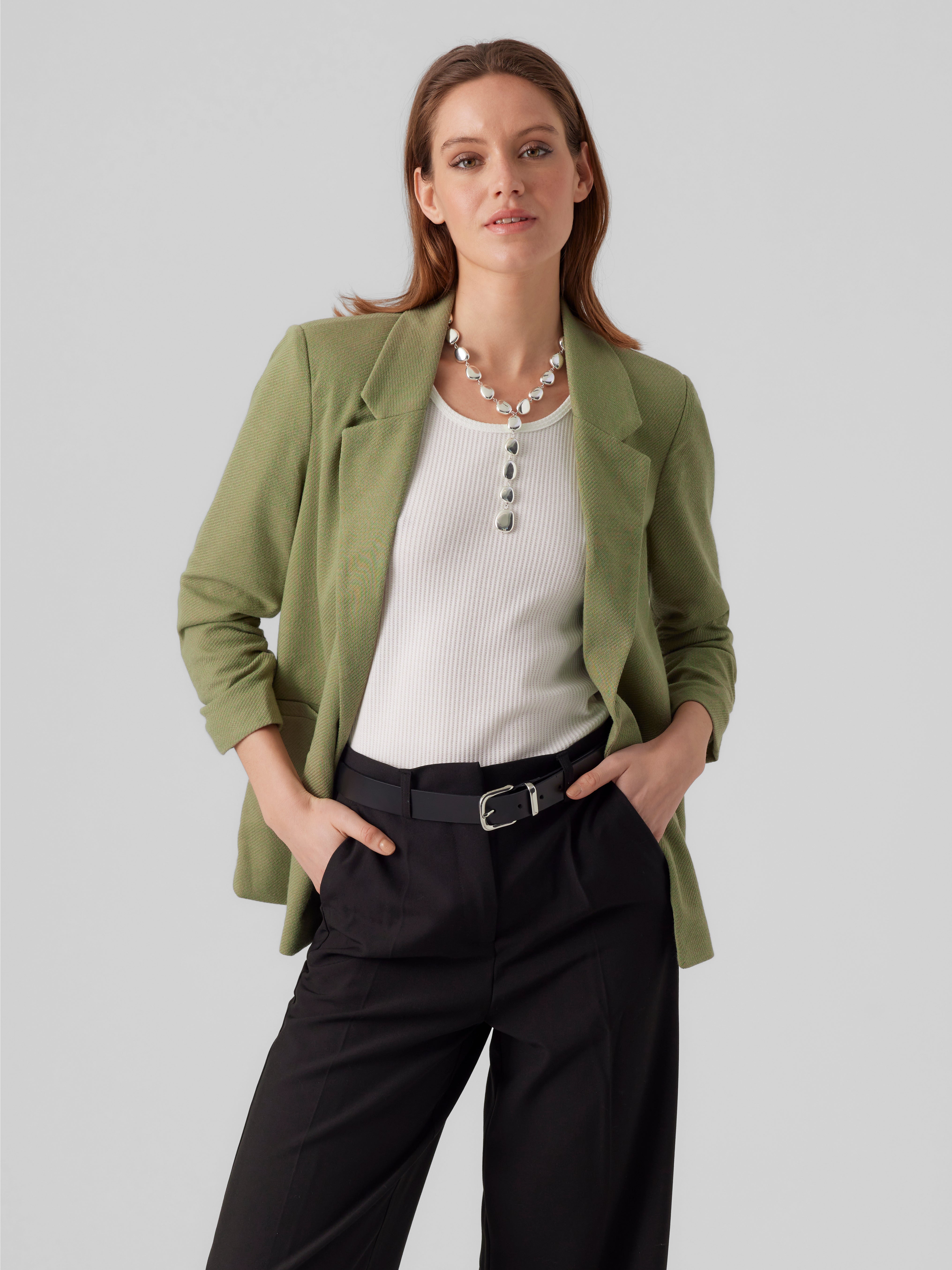 Box Fit Reverse Blazer | Black | Vero Moda®