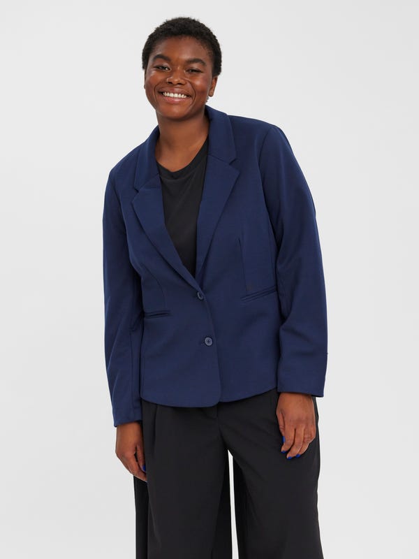 Loose fit Revers Blazer | Black | Vero Moda®
