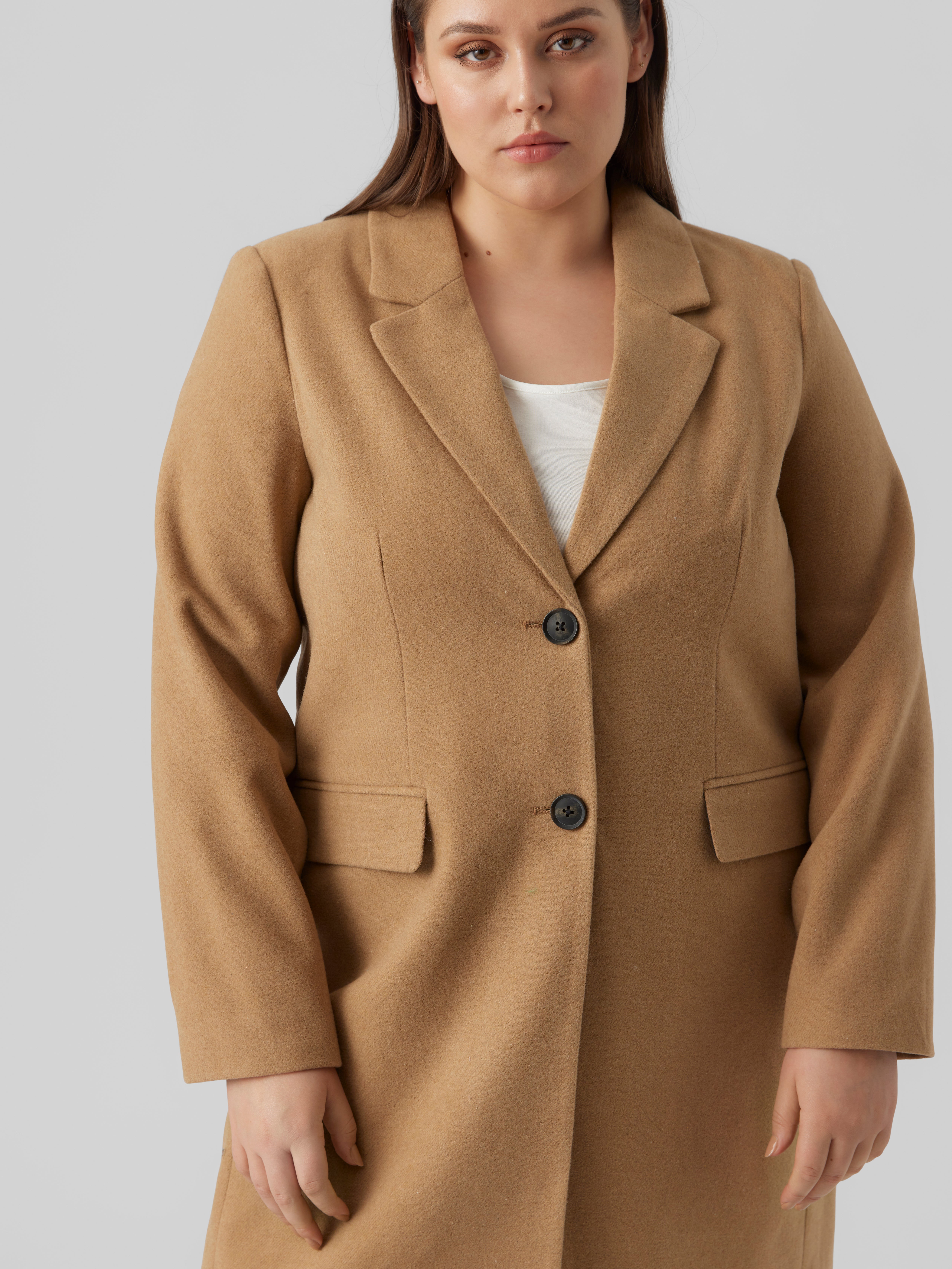 Curve coat | Dark Brown | Vero Moda®