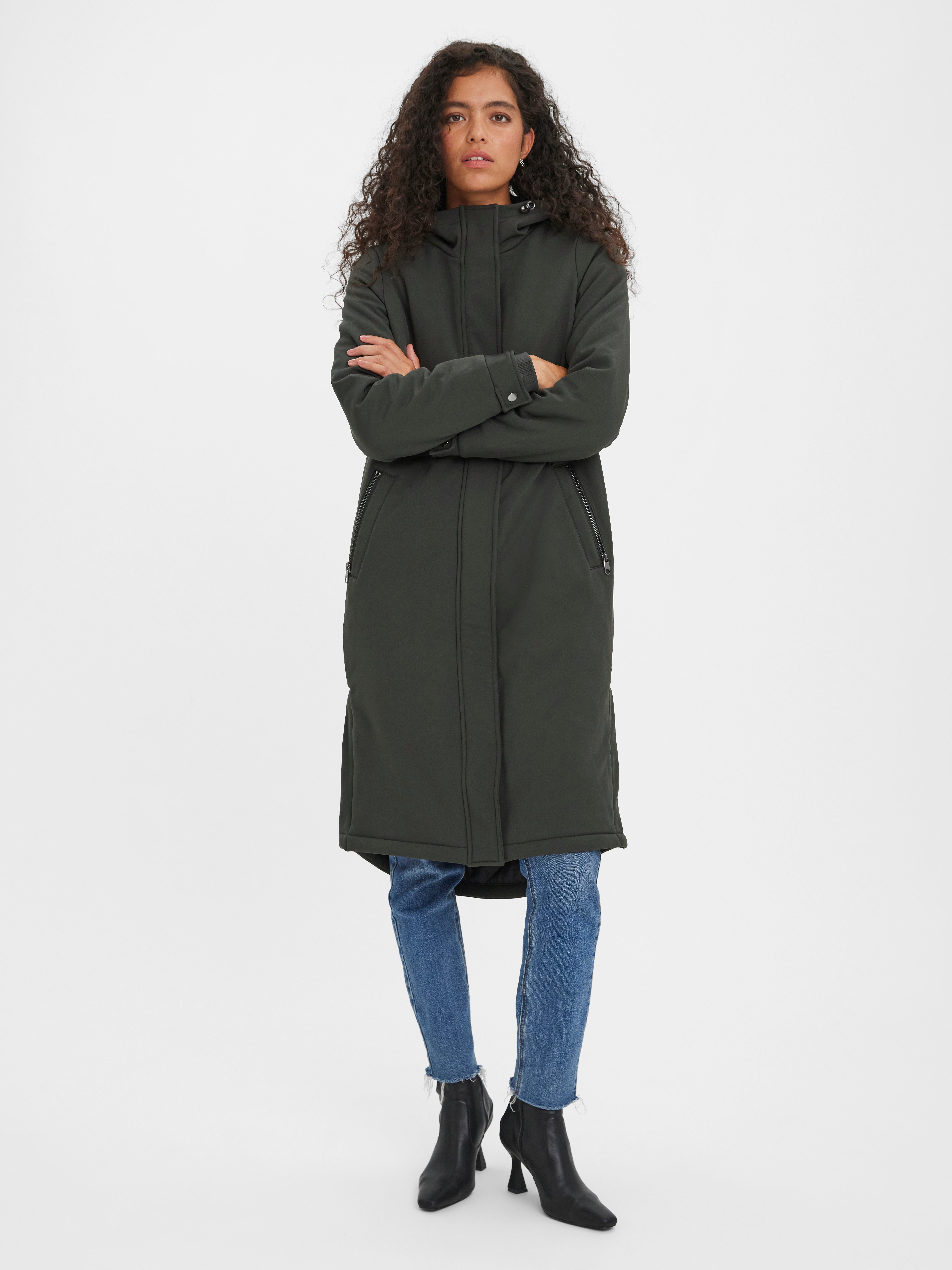 Hood Storm cuffs Coat | Medium Blue | Vero Moda®