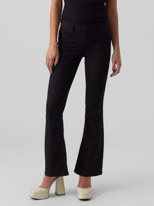 Flared Fit Low Rise Jeans Medium Blue Vero Moda®
