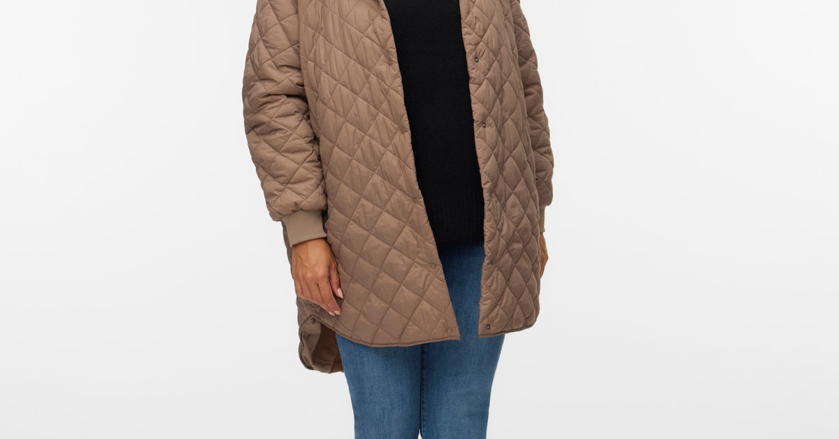 VMHAYLE Quilted Jacket | Light Brown | Vero Moda®