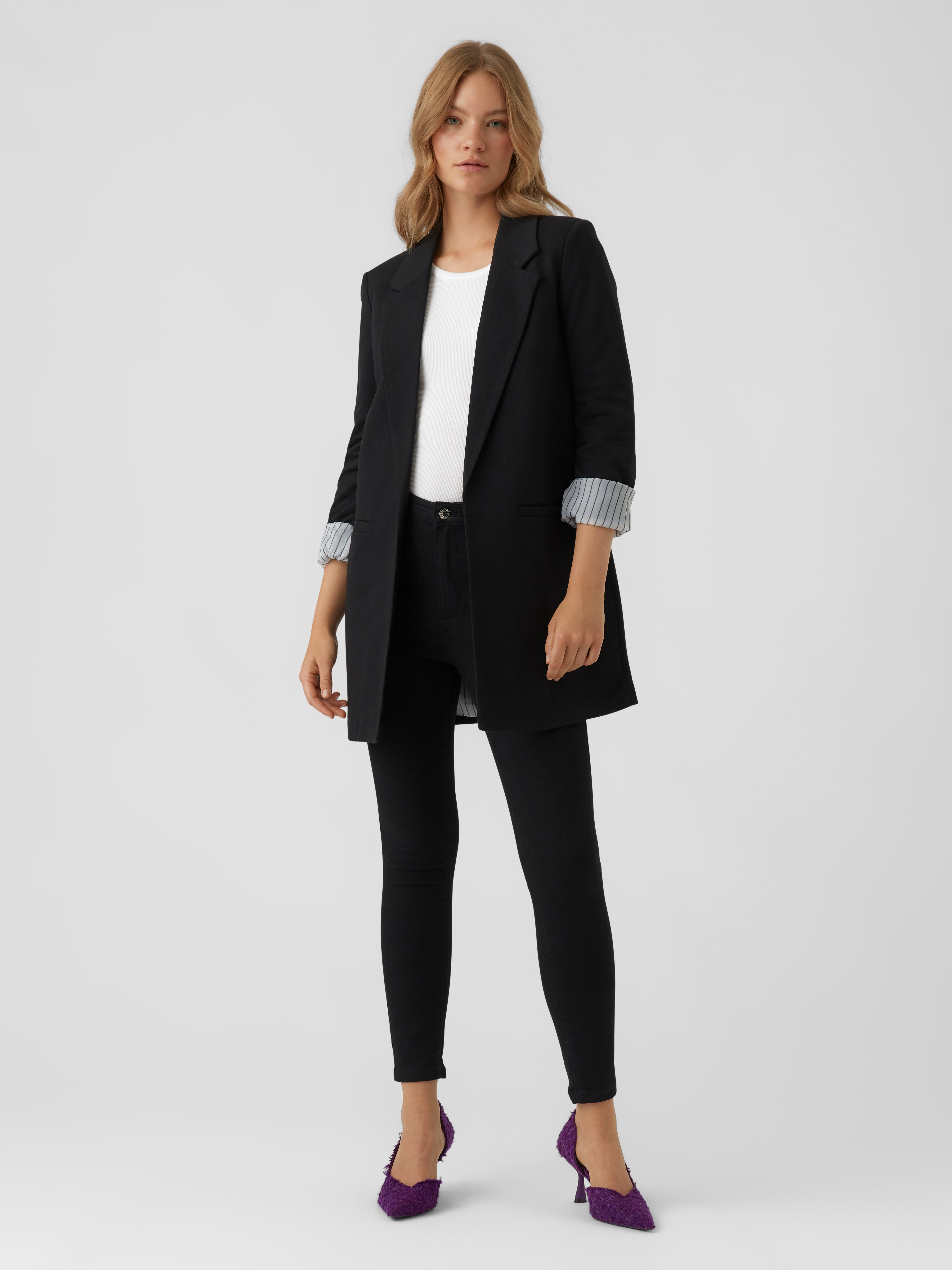 Lang blazer | Sort | Vero Moda®