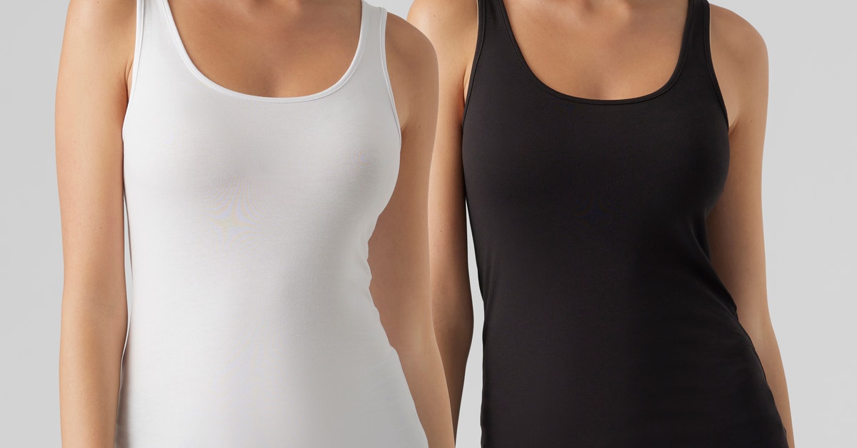 lang tanktop 2-pack | Schwarz | Vero Moda®