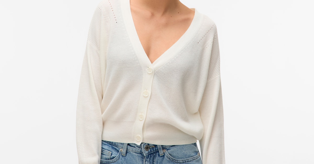 VMNEWLEXSUN Knit Cardigan | White Clear | Vero Moda®