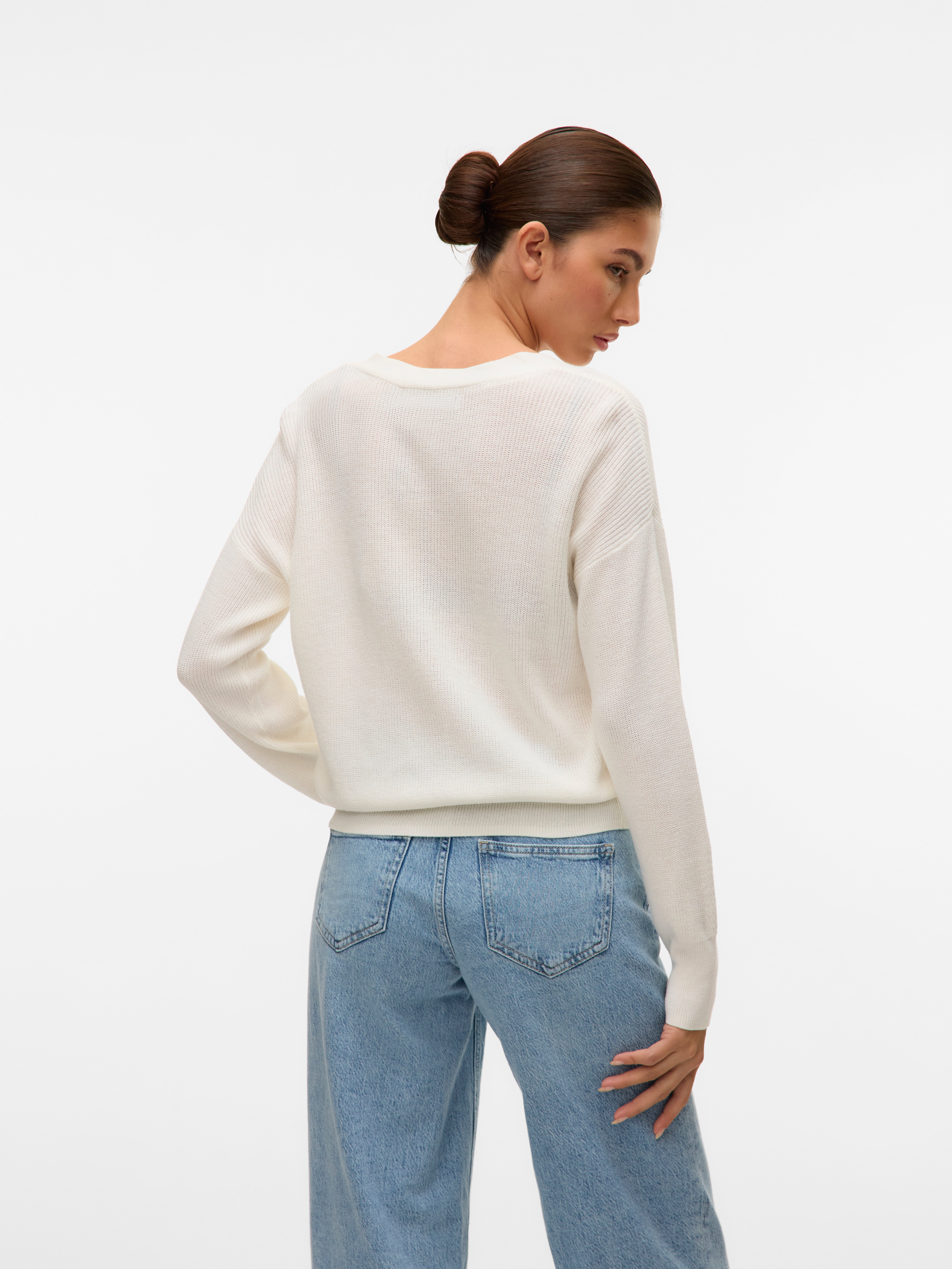 VMNEWLEXSUN Stickad kofta | White Clear | Vero Moda®