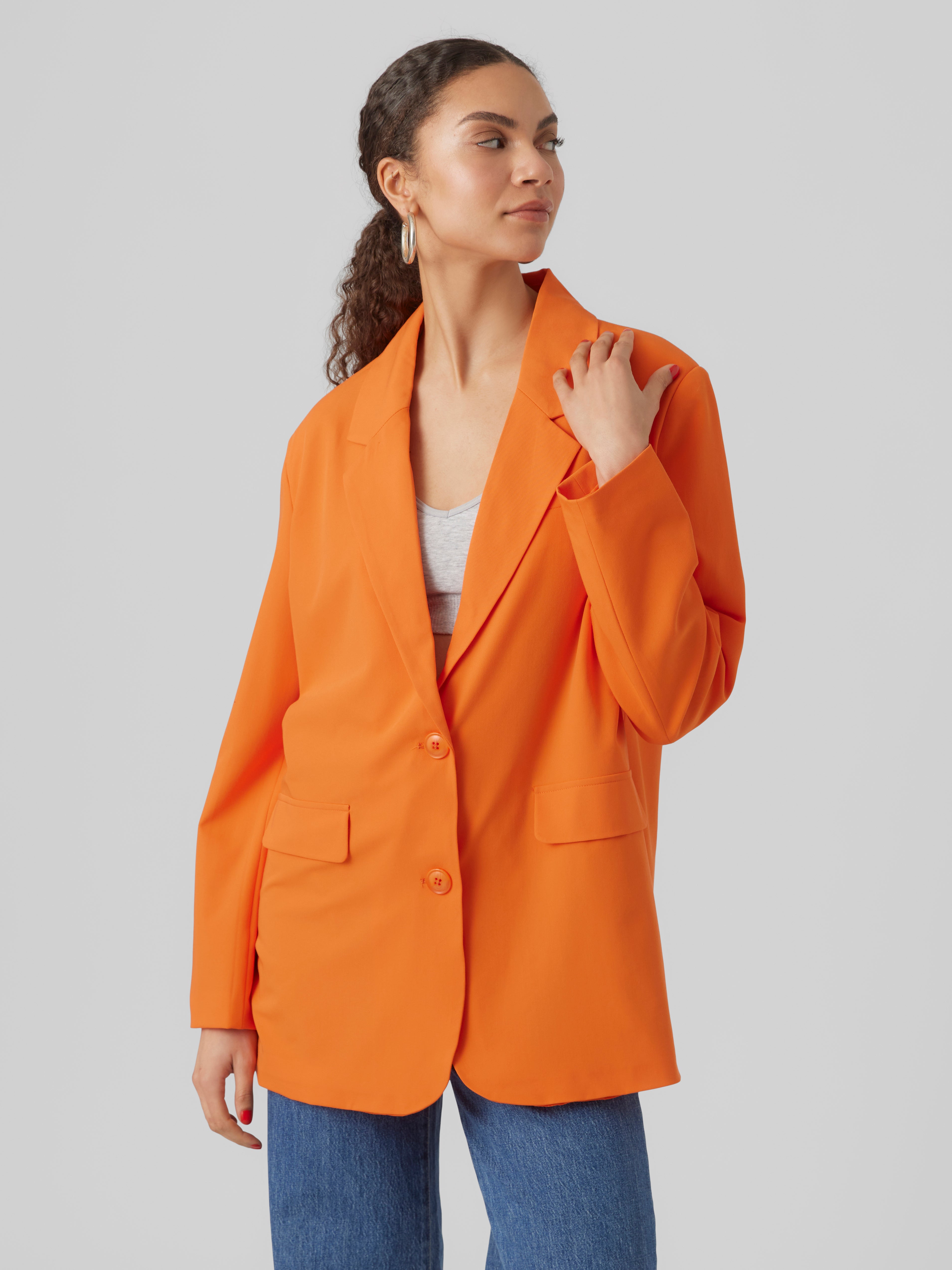 Box Fit Reverse Blazer | Black | Vero Moda®