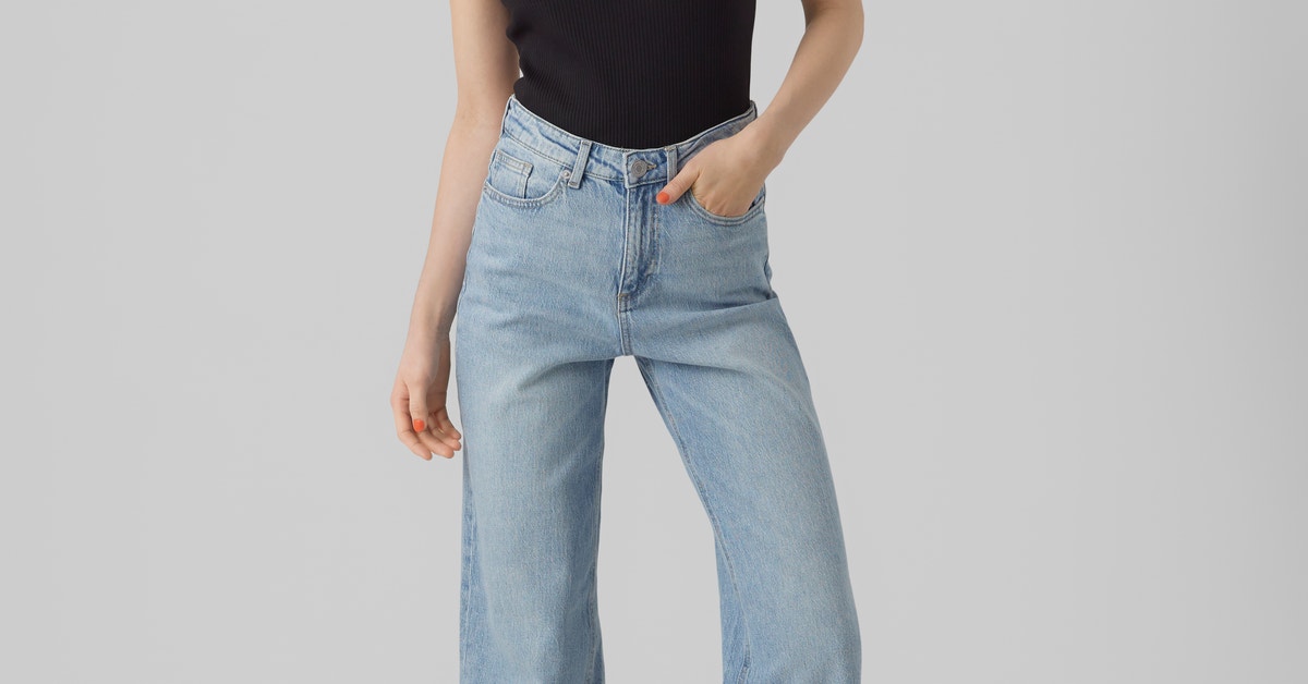 VMTESSA High rise Wide fit Jeans | Lichtblauw | Vero Moda®