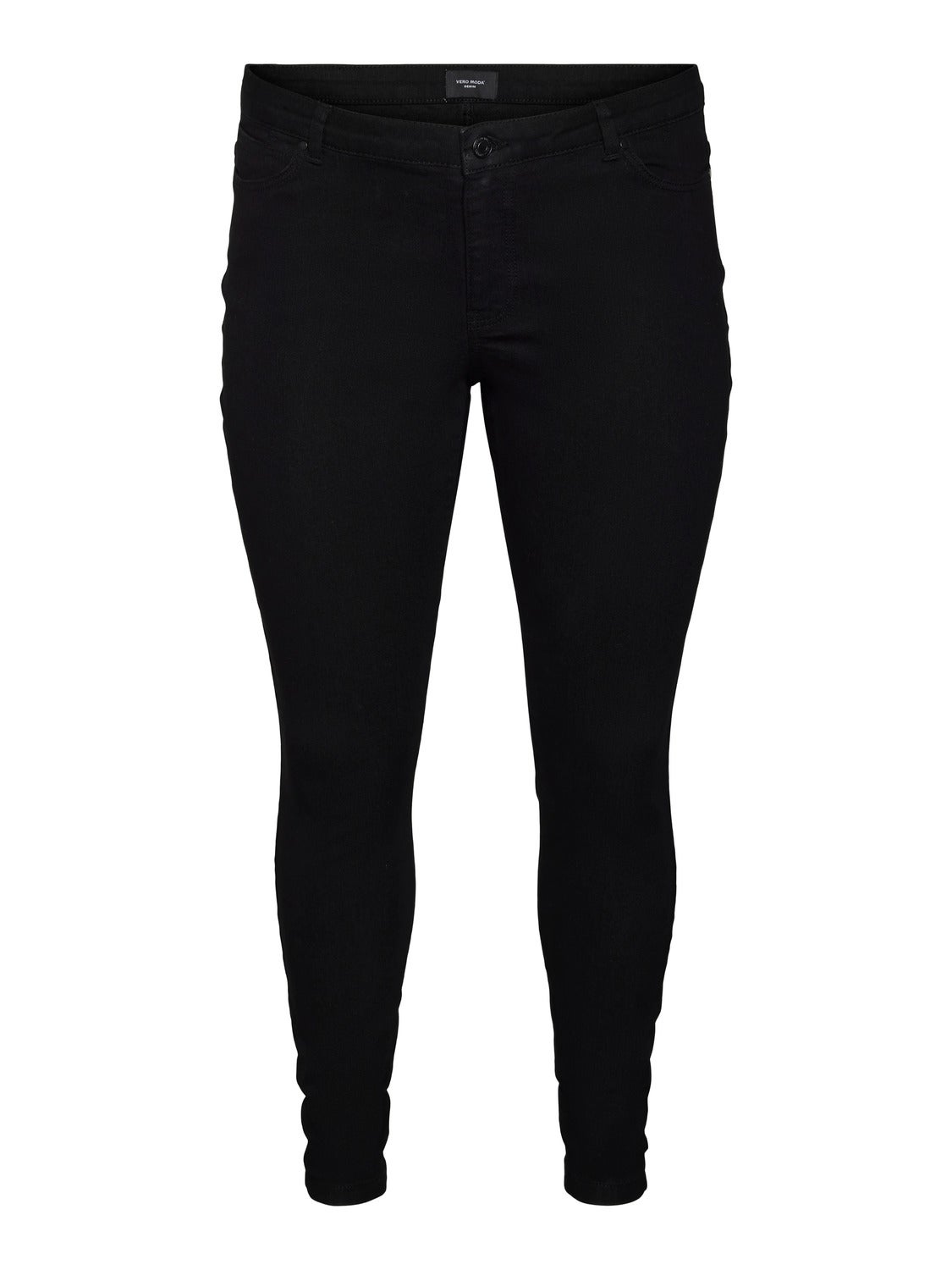 Slim Fit Middels høy midje Curve Jeans | Sort | Vero Moda®
