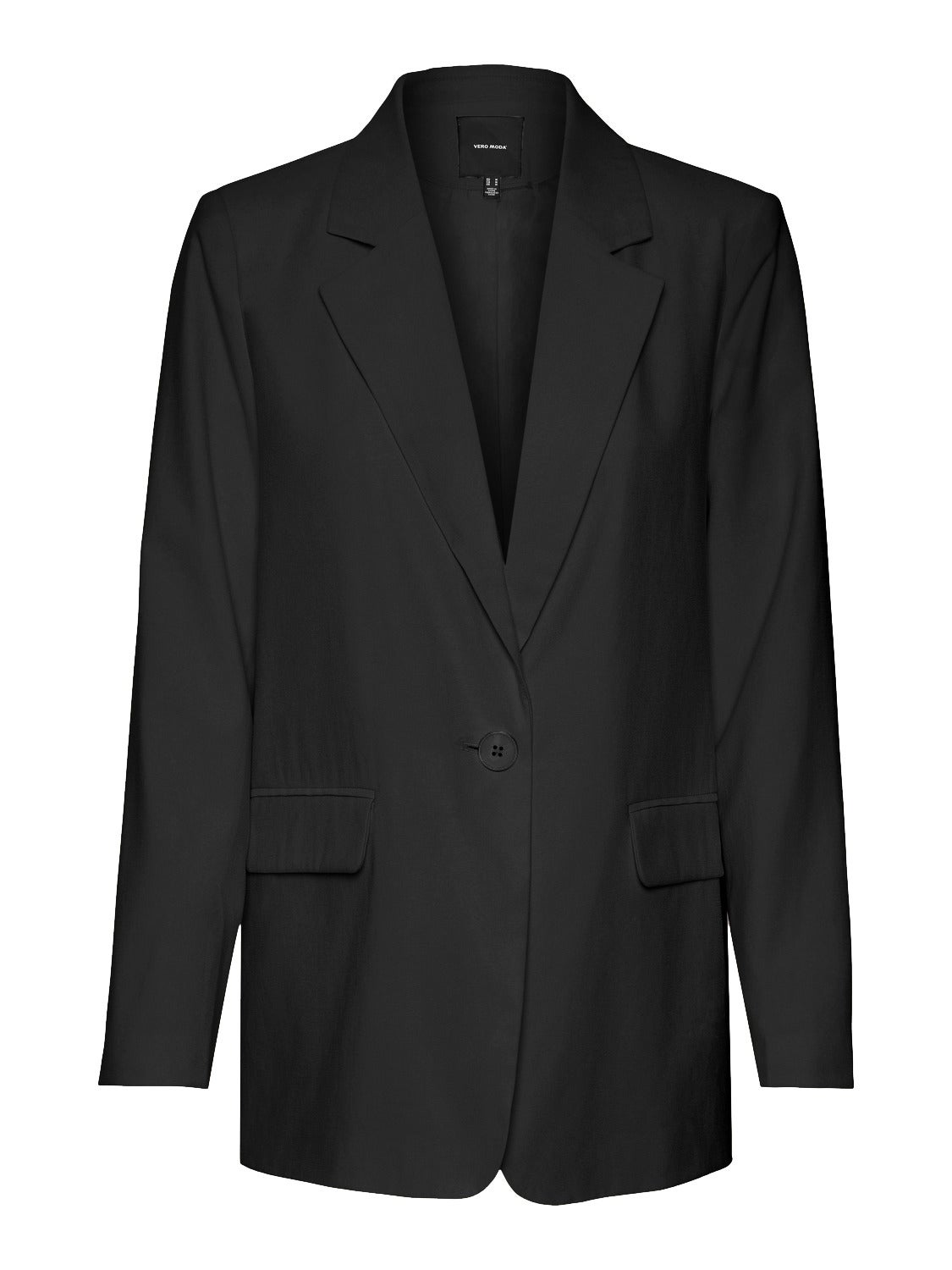 Box Fit Reverse Blazer | Black | Vero Moda®