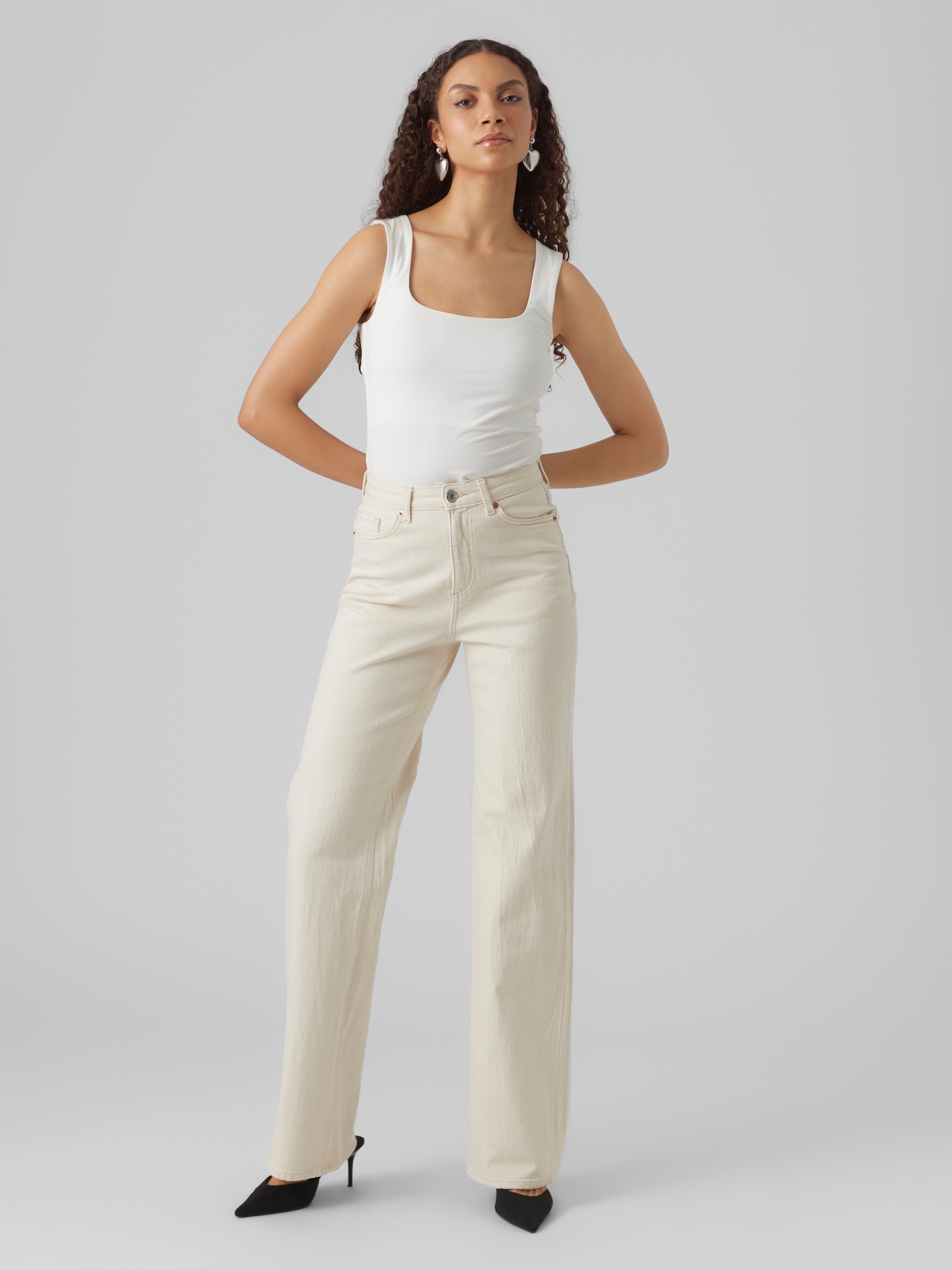 VMTESSA High rise Wide fit Jeans | Lichtroze | Vero Moda®