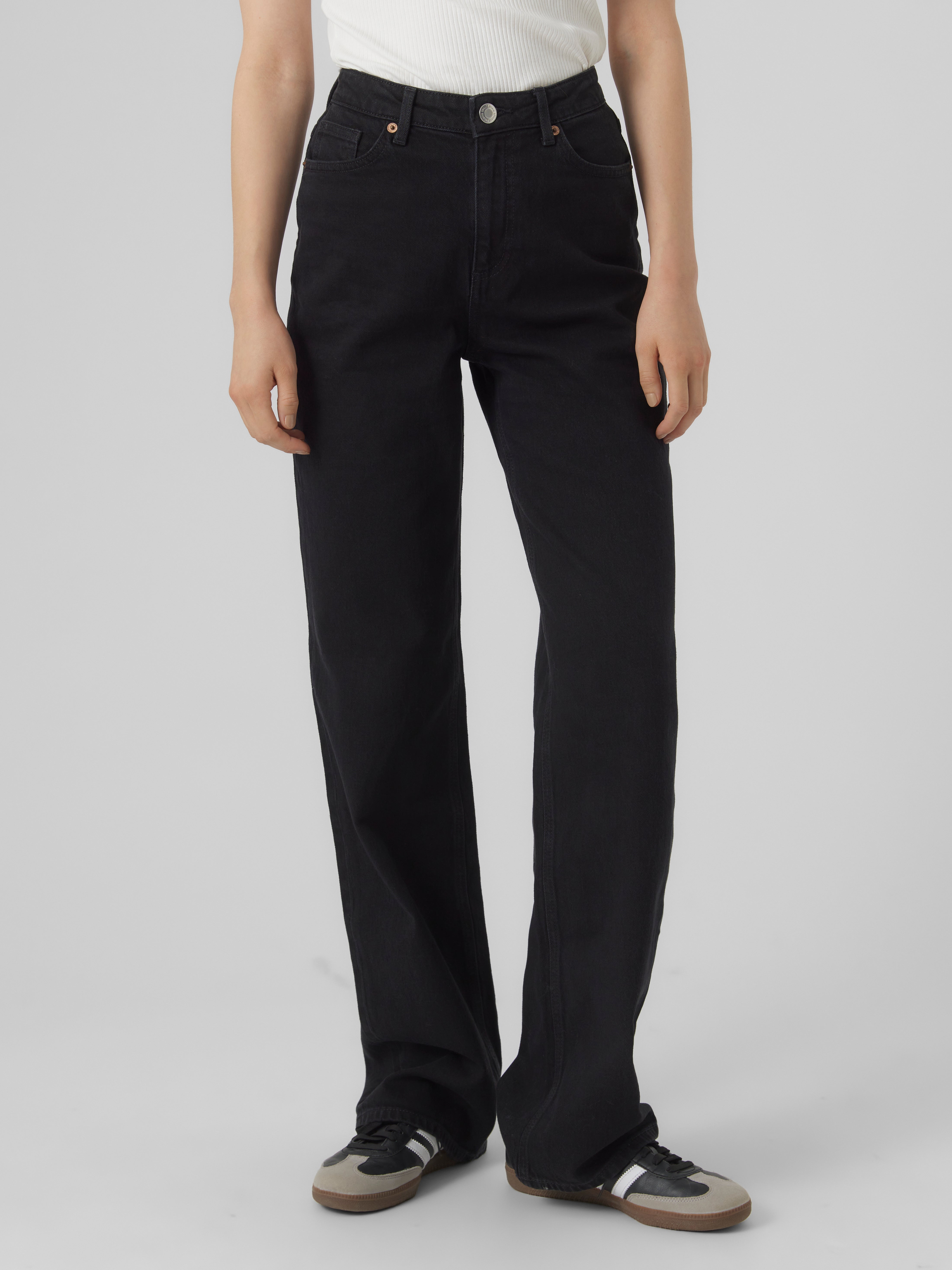 VMTESSA High rise Wide Fit Jeans | Black | Vero Moda®