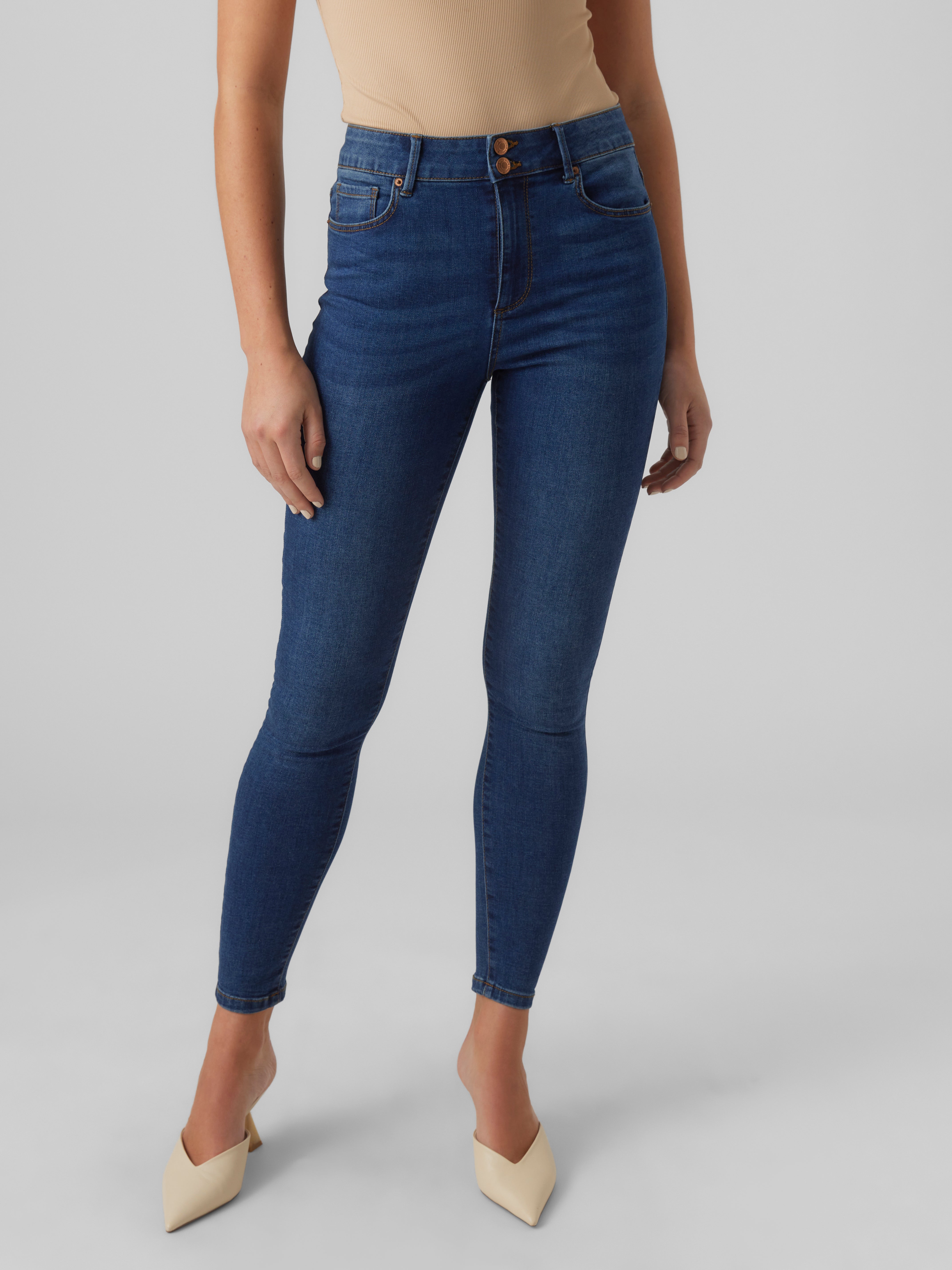 VMSOPHIA Slim Fit Jeans | Dark Blue | Vero Moda®