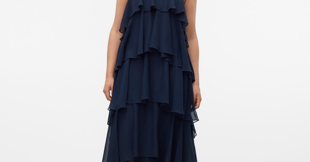 VMFELICIA Langes Kleid | Dunkelblau | Vero Moda®