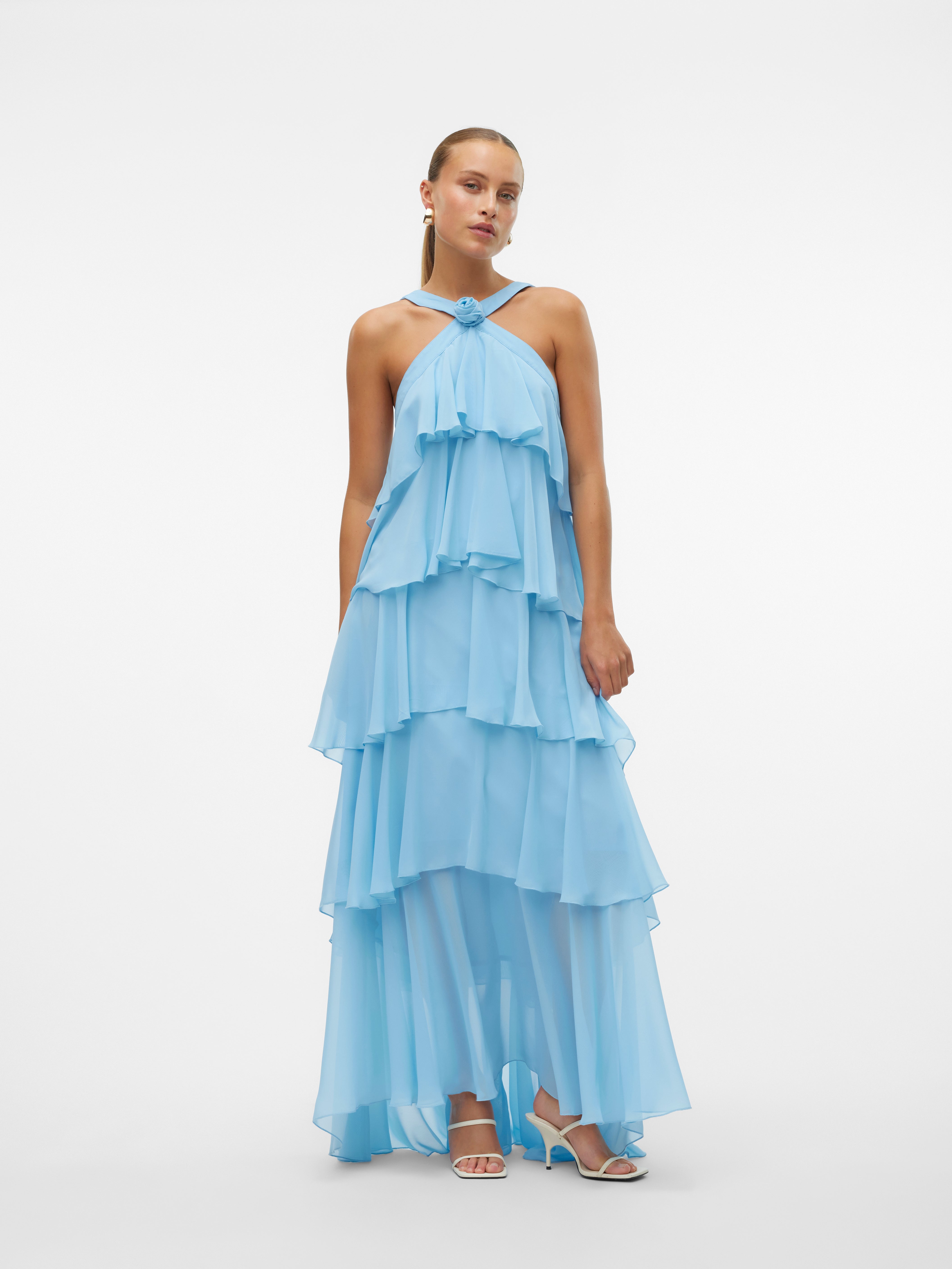 VMFELICIA Long dress | Light Blue | Vero Moda®