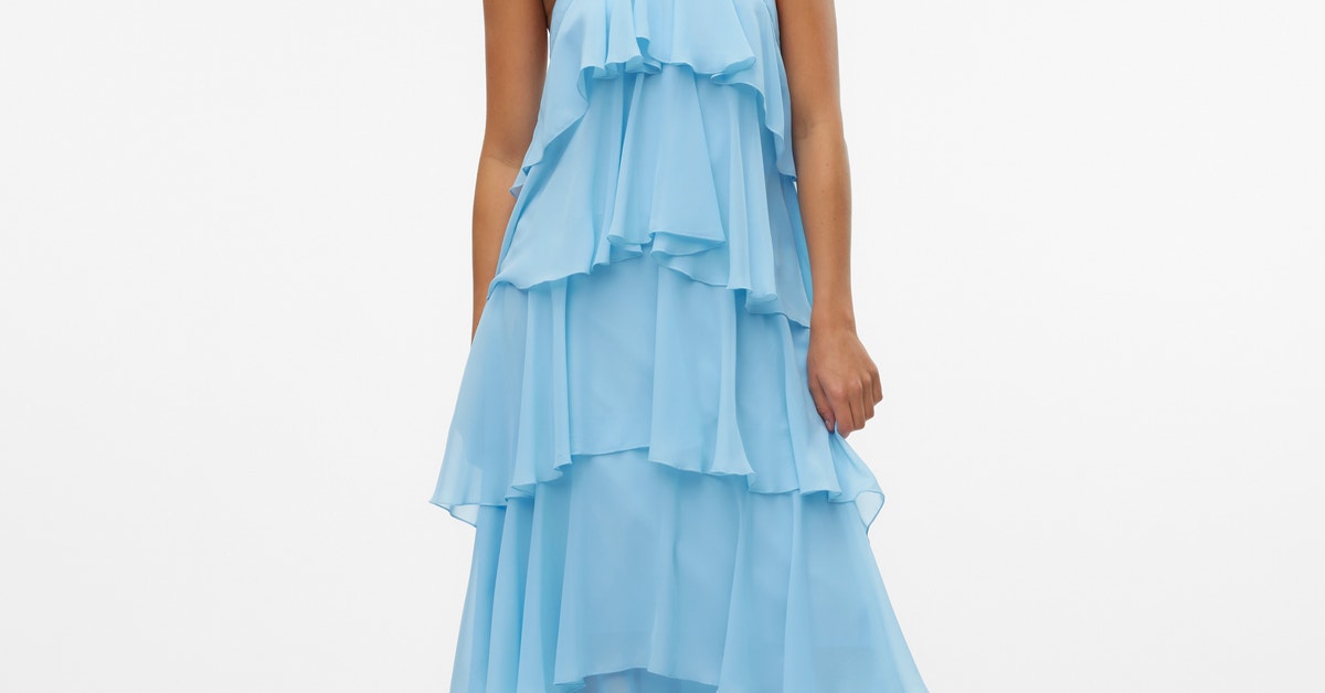 VMFELICIA Long dress | Light Blue | Vero Moda®