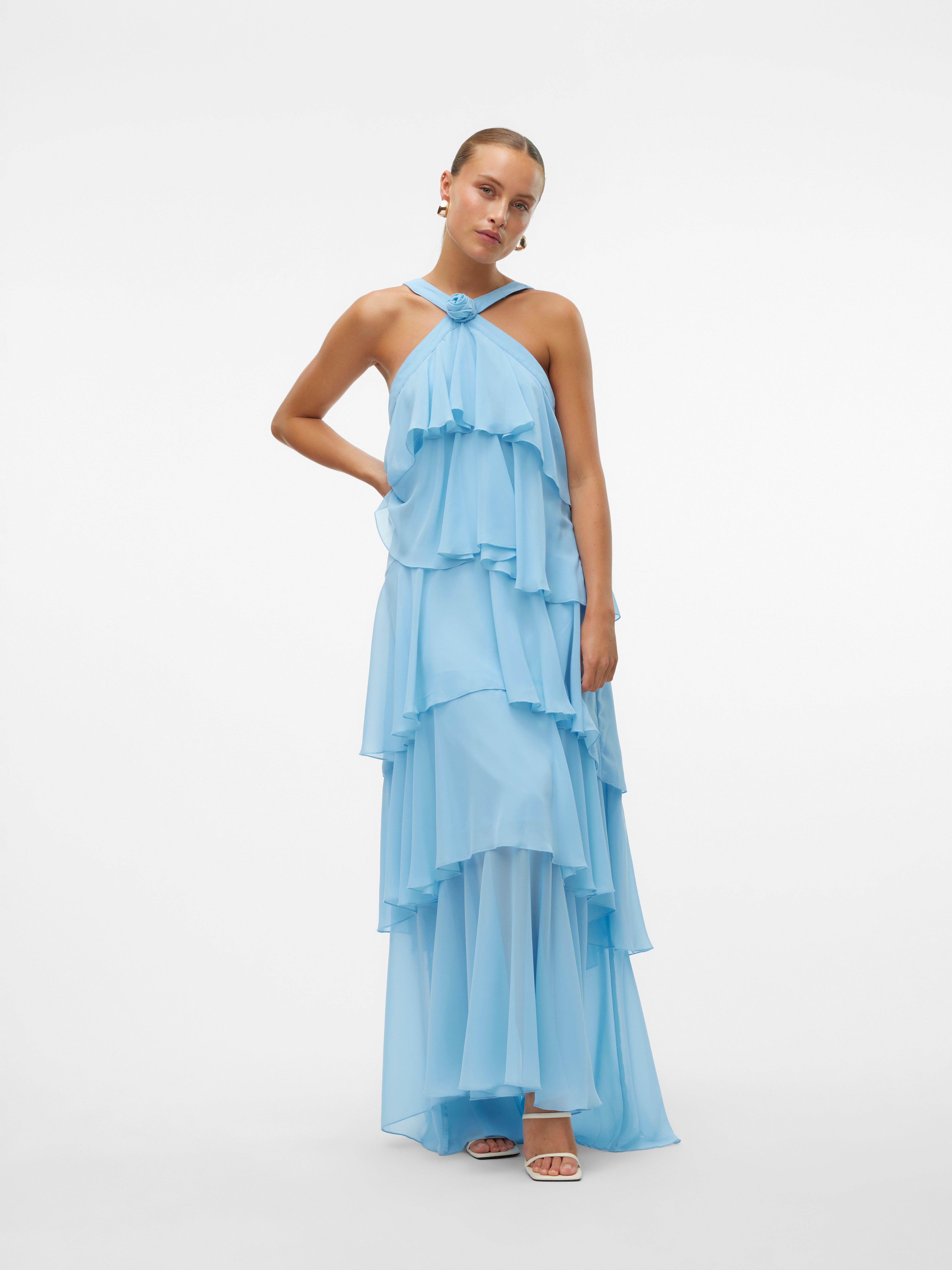 VMFELICIA Long dress | Light Blue | Vero Moda®