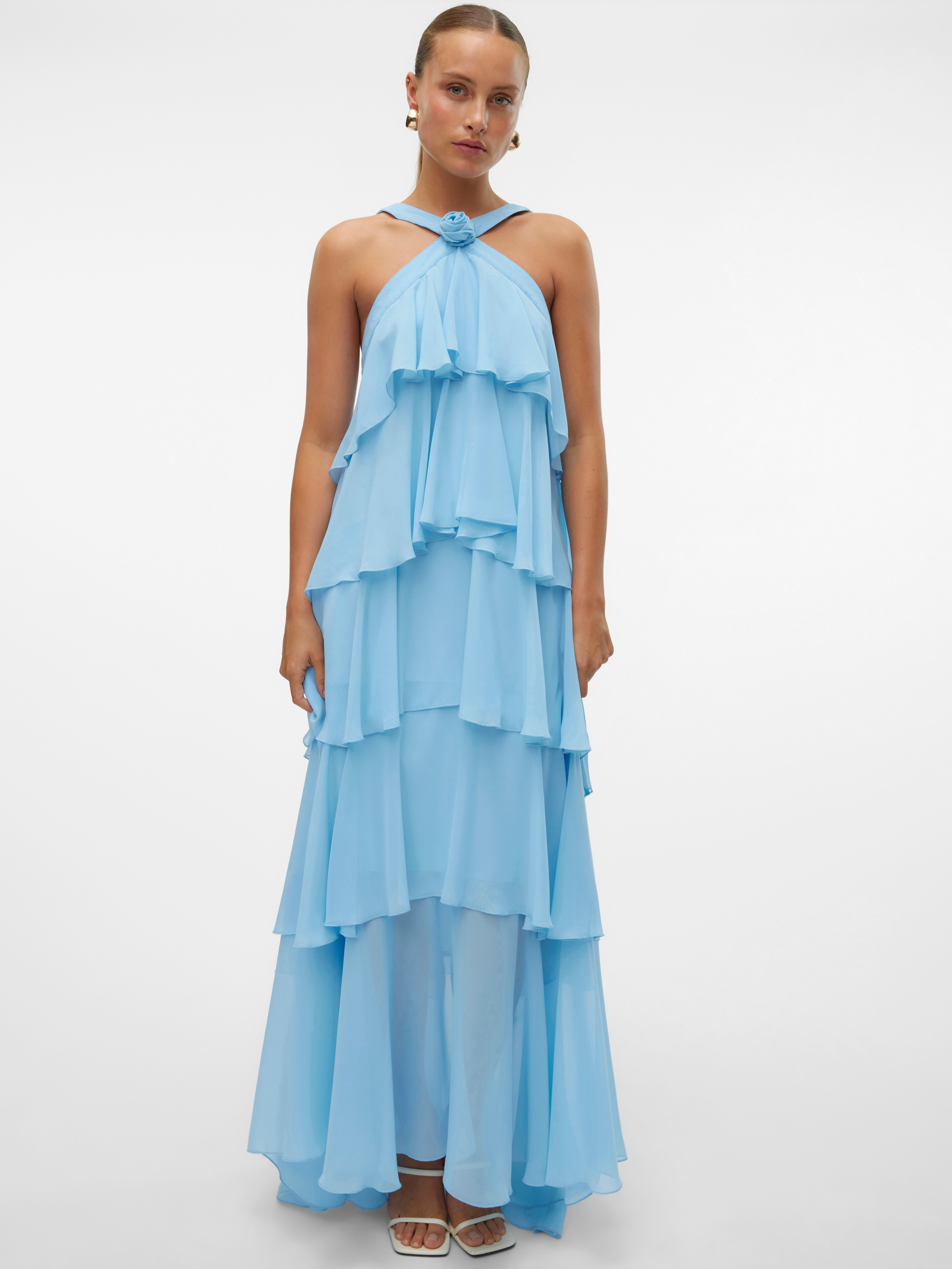 VMFELICIA Long dress | Light Blue | Vero Moda®