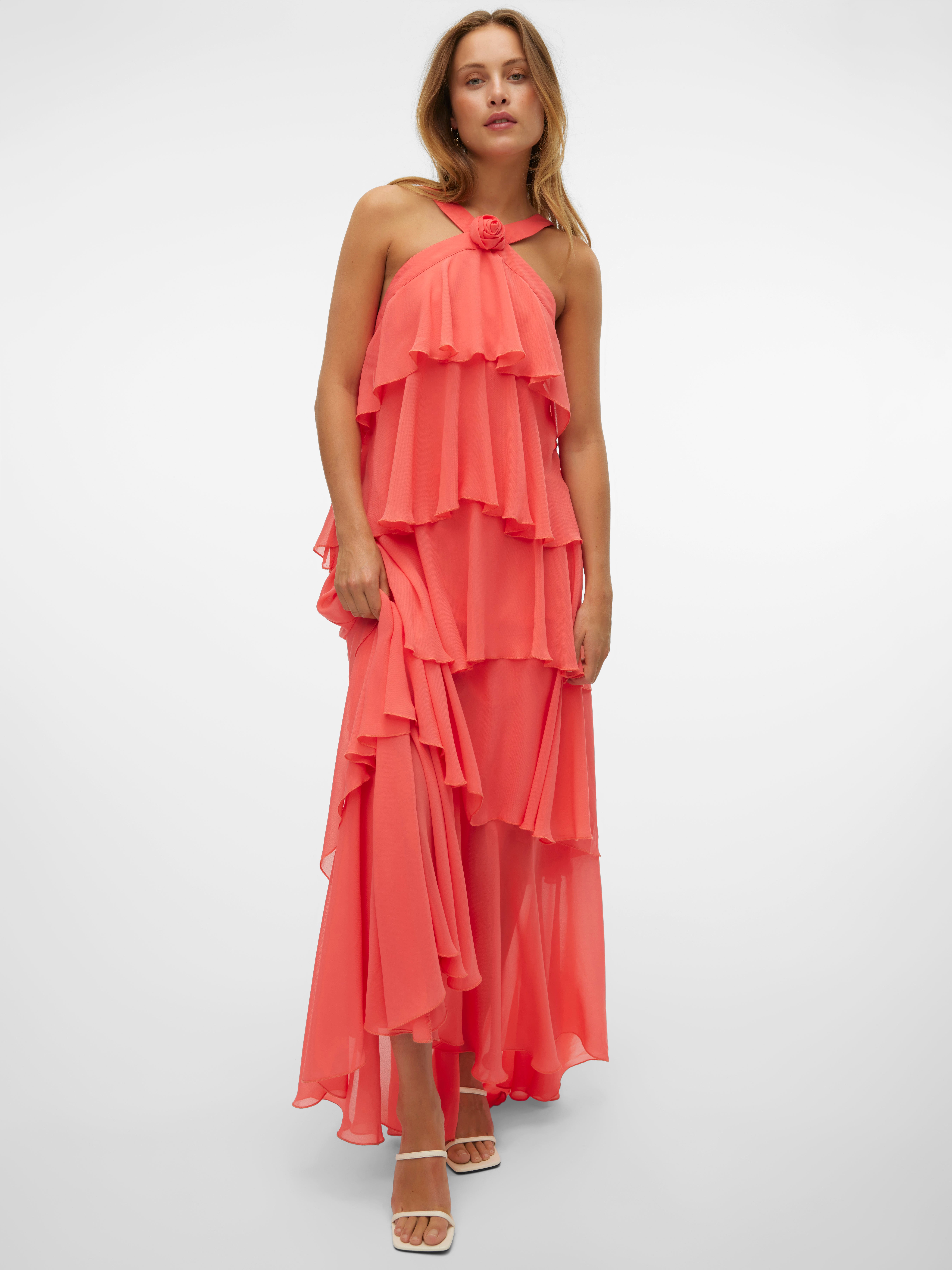 VMFELICIA Langes Kleid | Mittleres Rosa | Vero Moda®