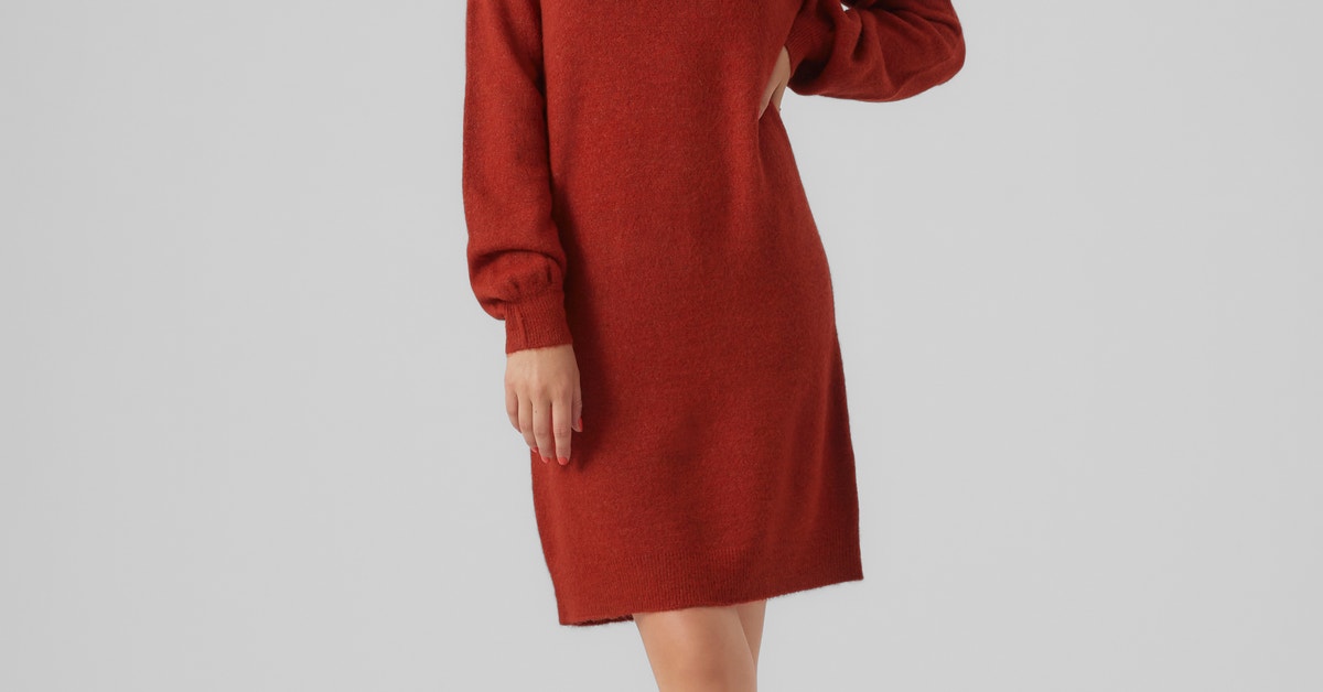 VMLEFILE Kurzes Kleid | Dunkelrot | Vero Moda®