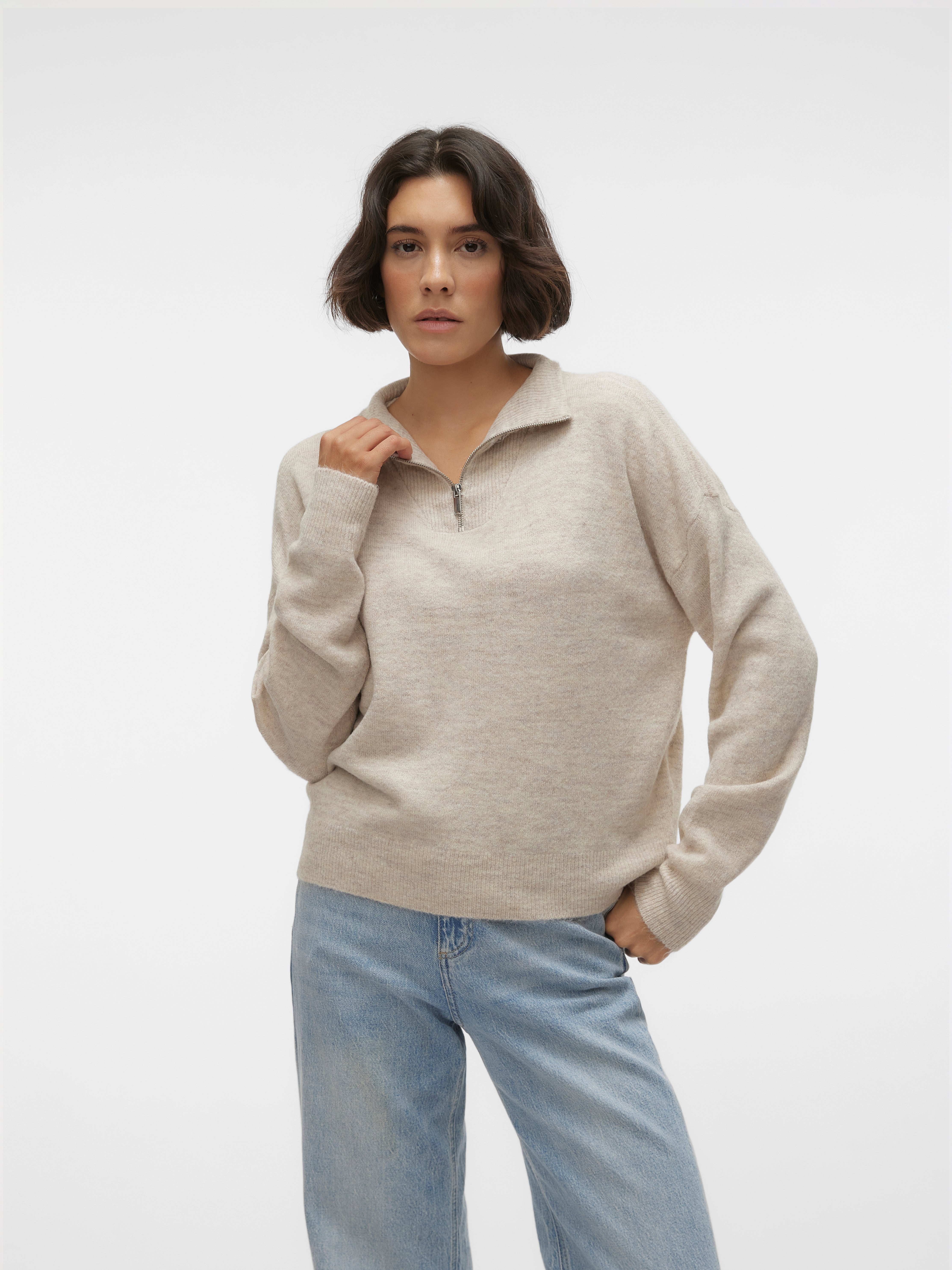 VMELLYLEFILE Pullover | Light Grey | Vero Moda®