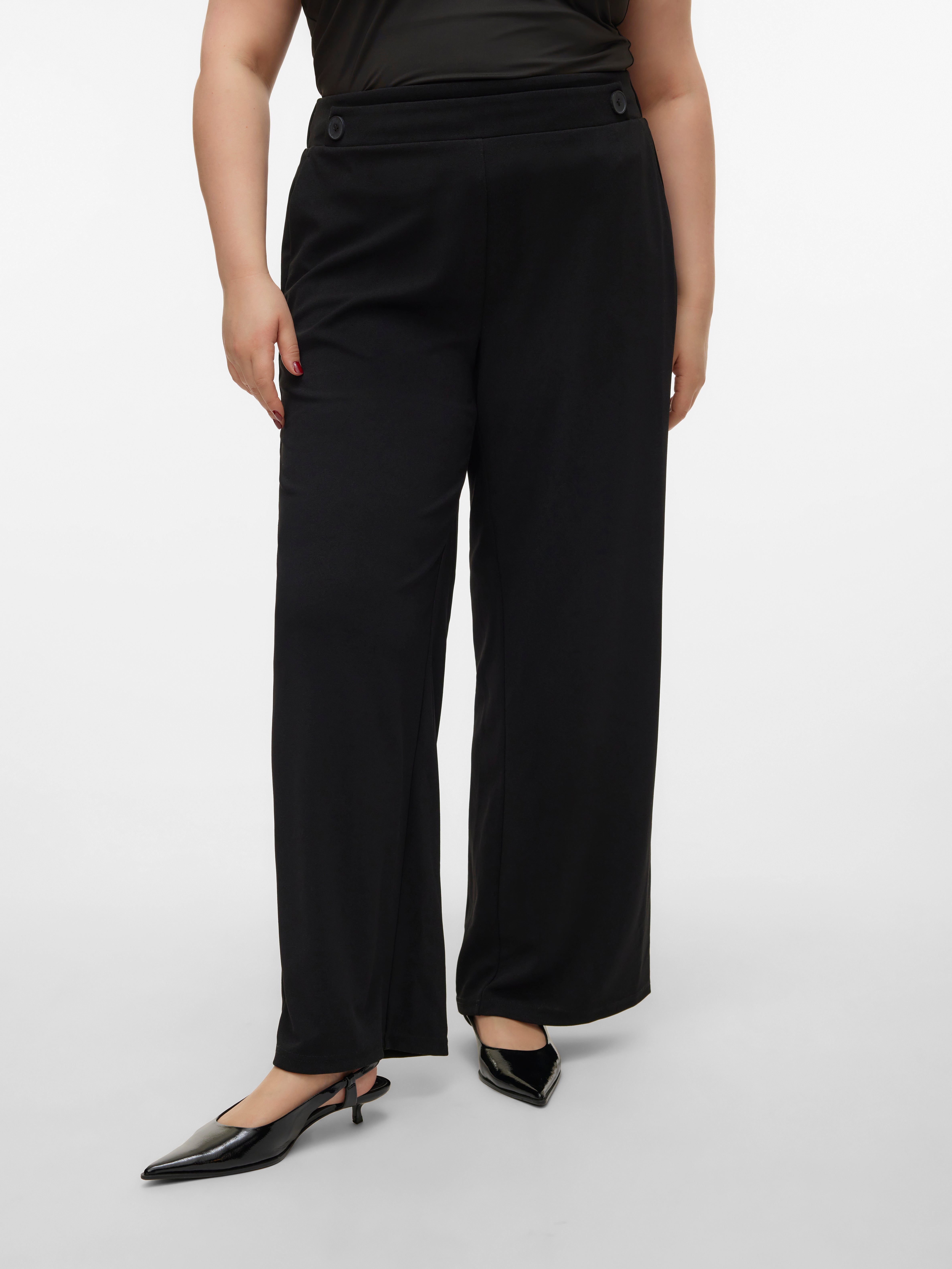 VMCLIVA High rise Trousers | Black | Vero Moda®