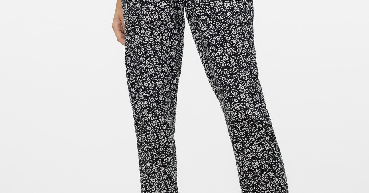 VMEASY Mid waist Broek | Zwart | Vero Moda®