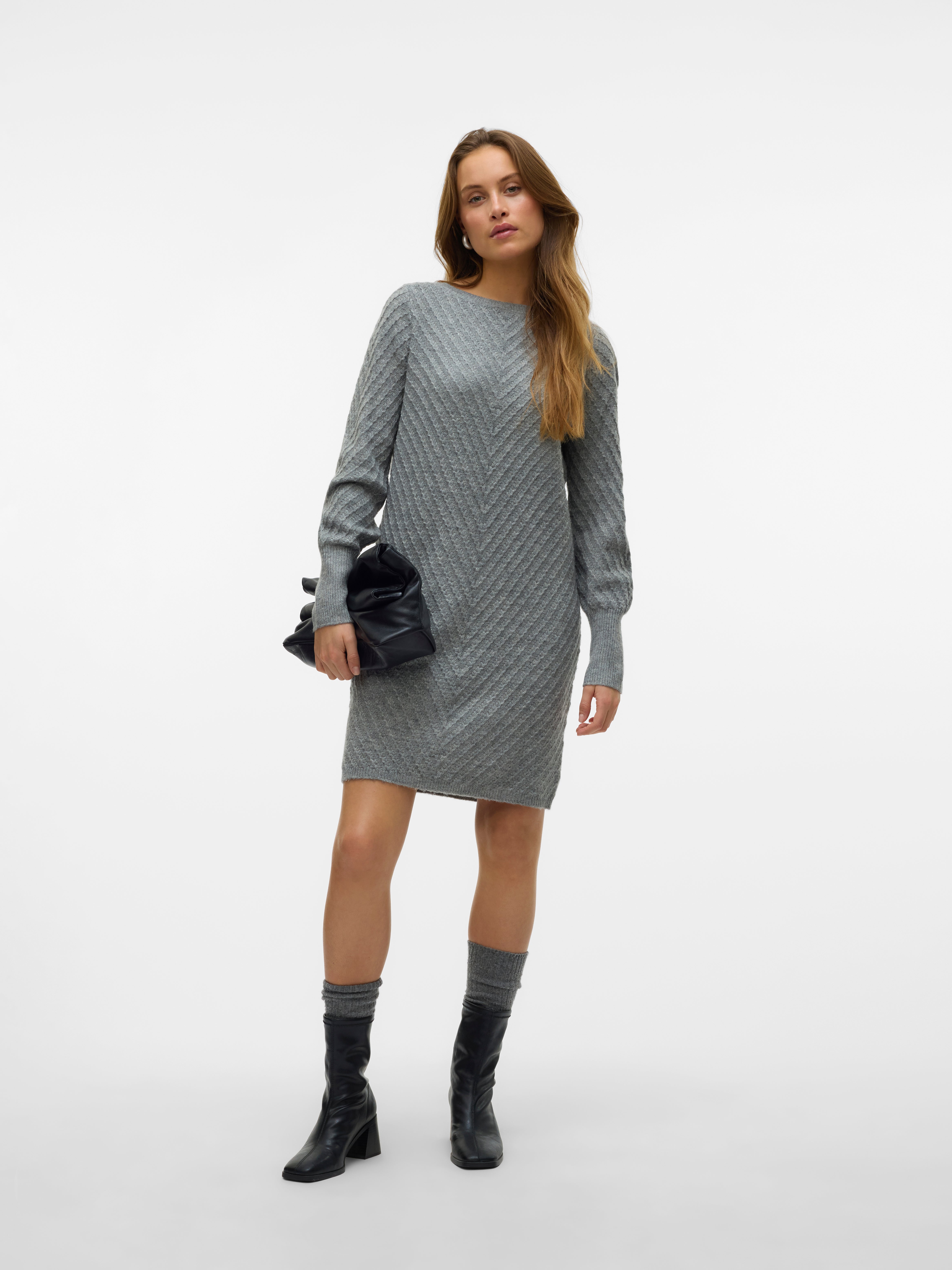 VMANJASTINNA Midi dress | Medium Grey | Vero Moda®