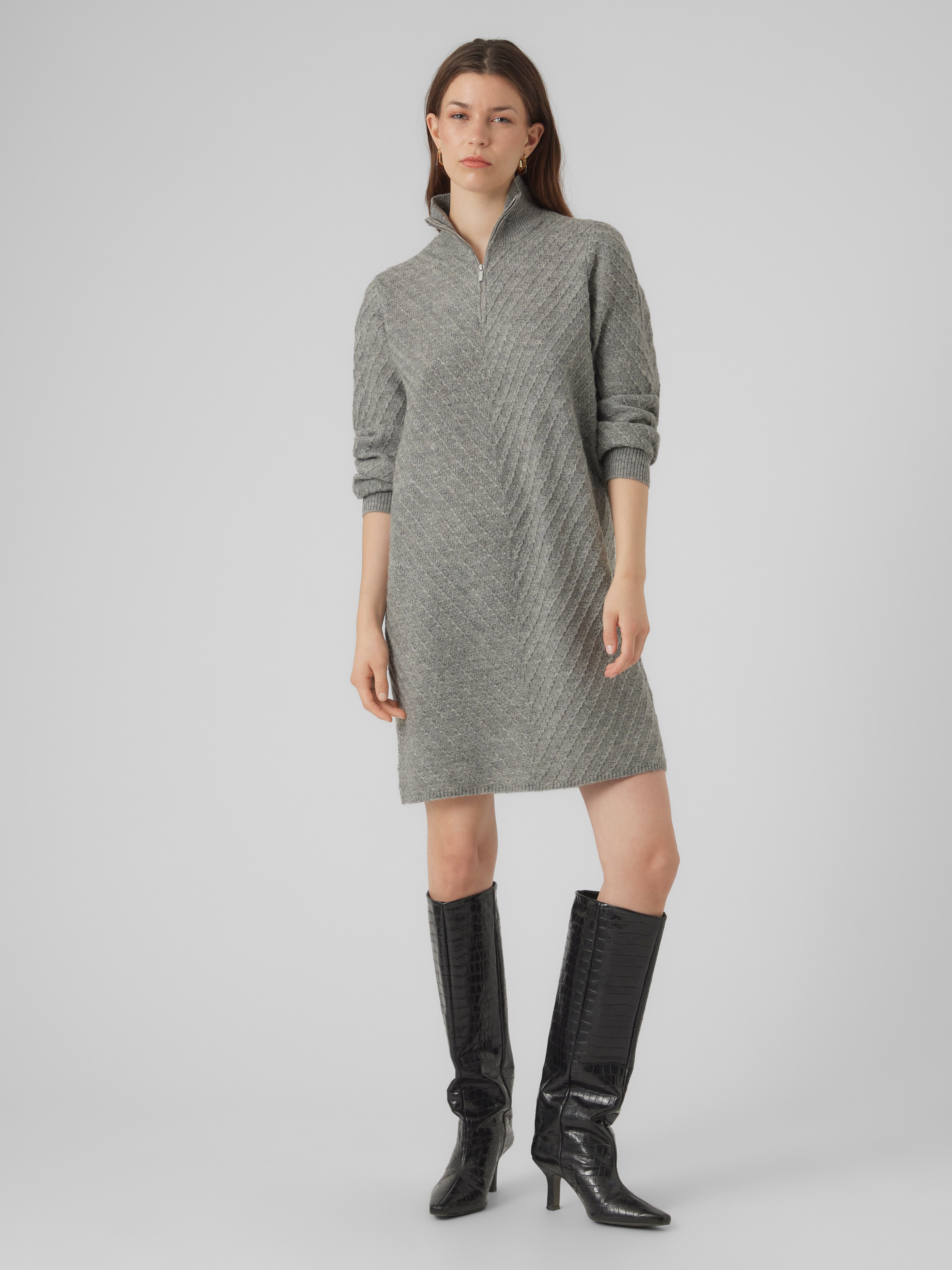 VMANJASTINNA Midi dress | Medium Grey | Vero Moda®