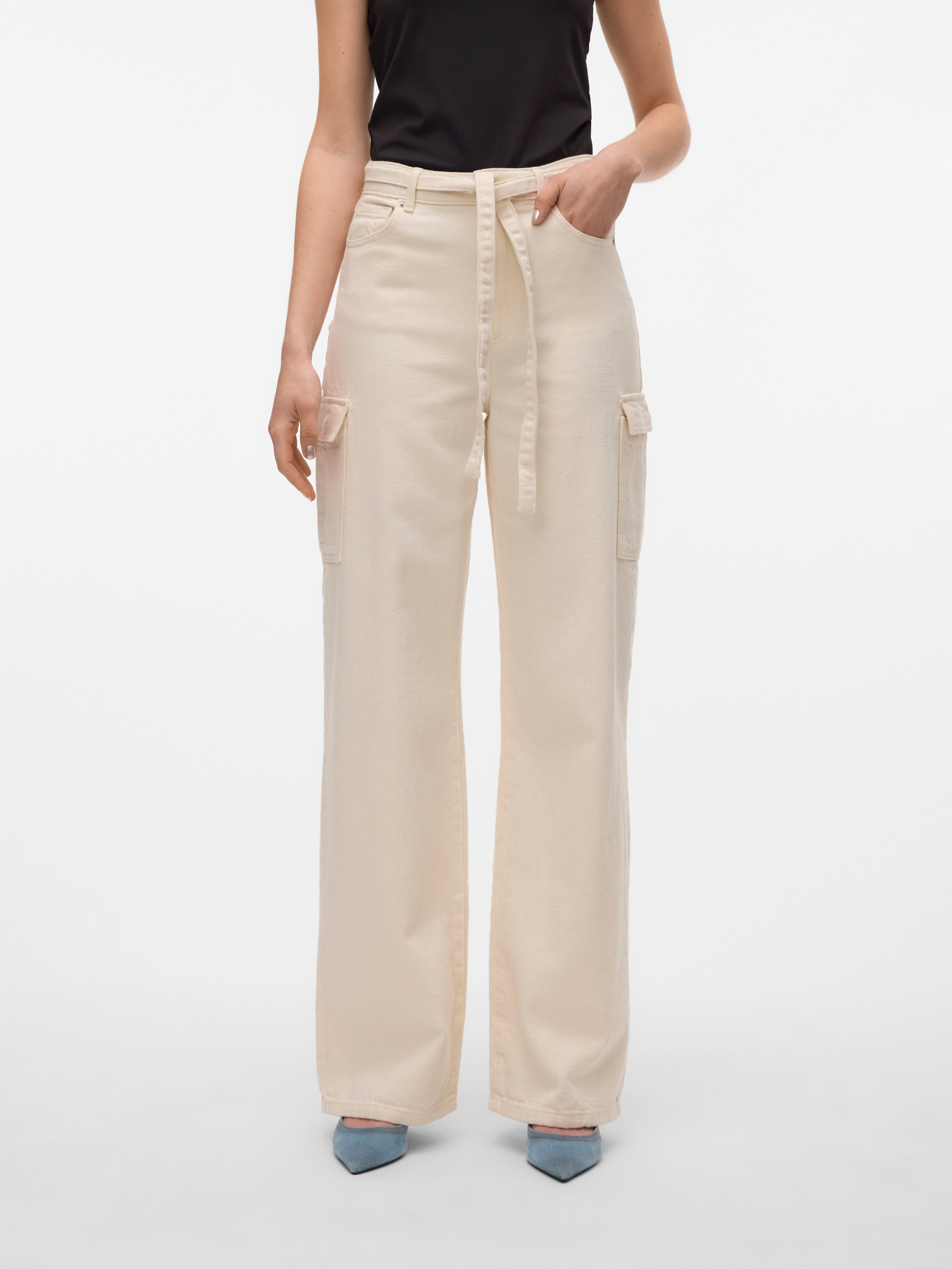 VMKATHY Hohe Taille Weit geschnitten Jeans | Hellrosa | Vero Moda®